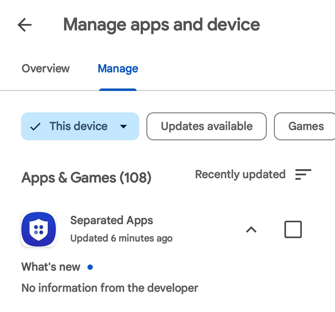 Solved: SEPERATED APPS APP? - Samsung Community