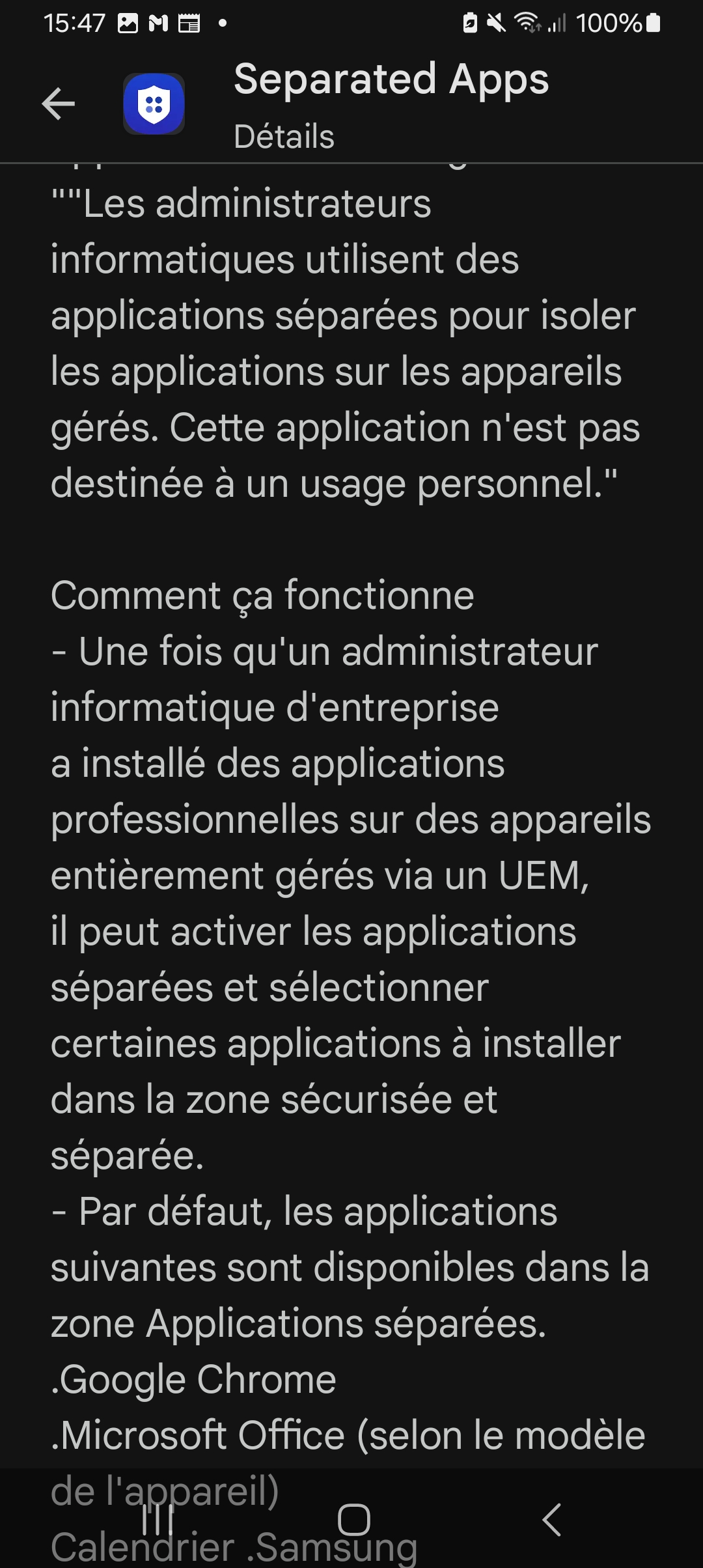 Separated Apps ? C'est quoi ? - Samsung Community