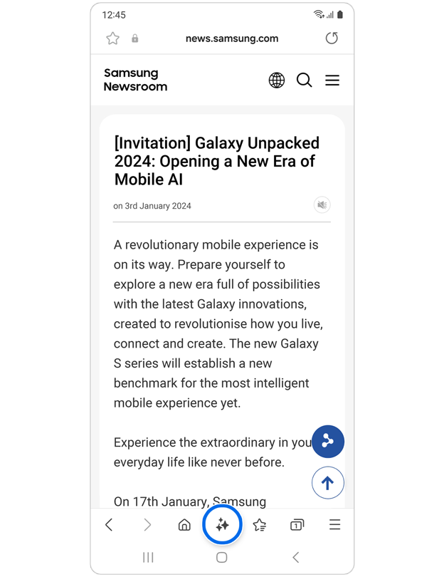 How to set up and use the Browsing assist features on the Galaxy S24 ...