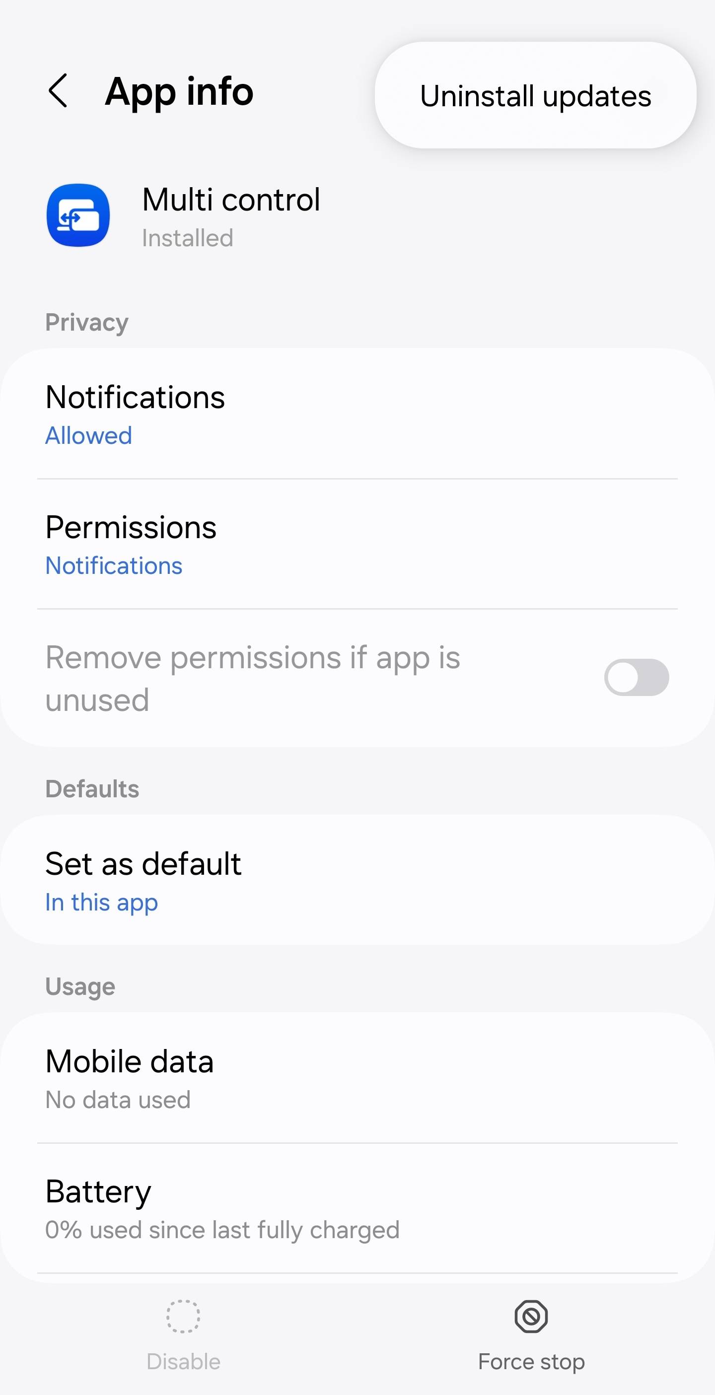 Solved: Uninstalled Multi Control - Samsung Community