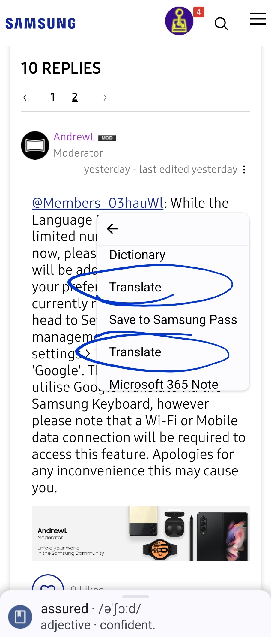 Help with translation. - Samsung Community
