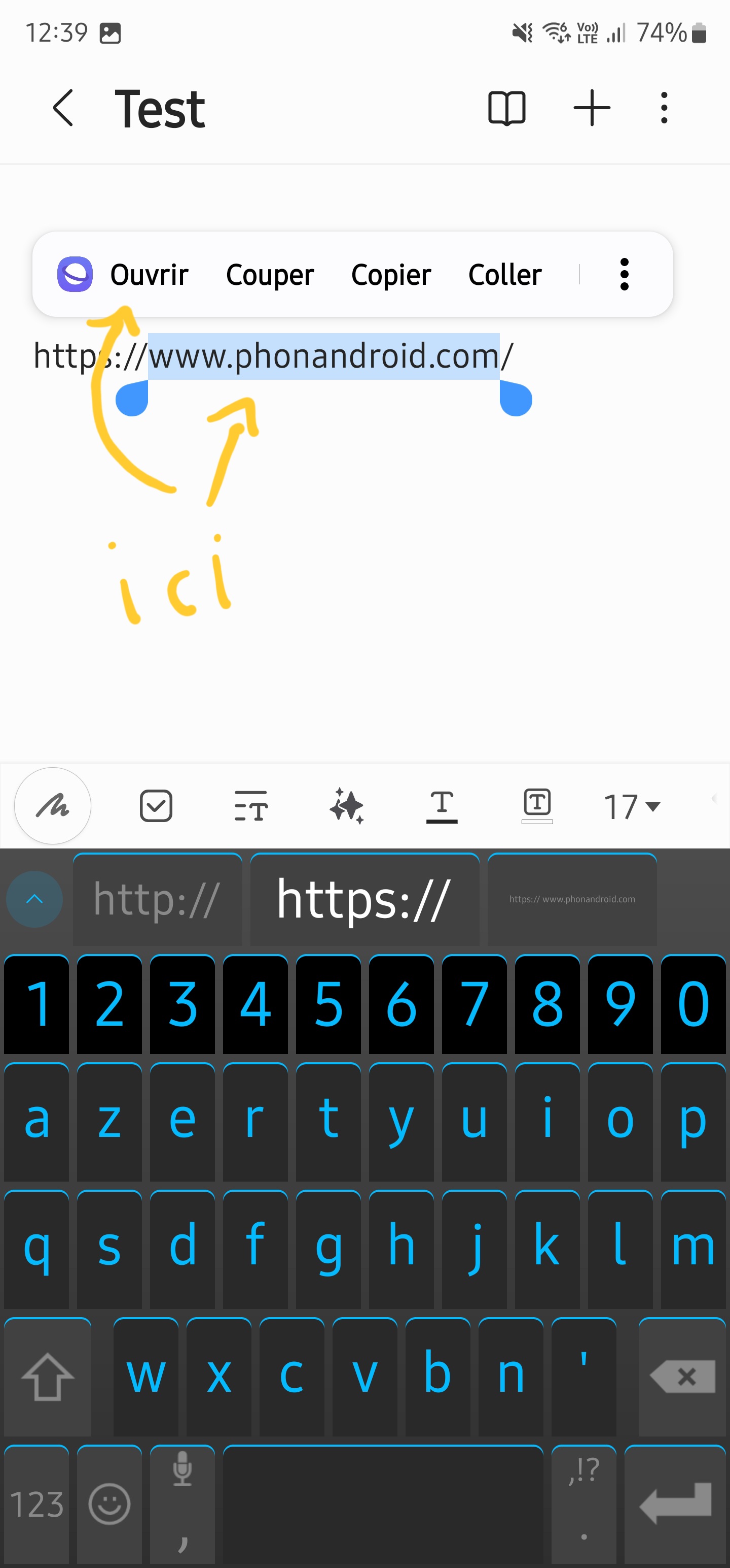Résolu : Affichage liens dans notes - Samsung Community