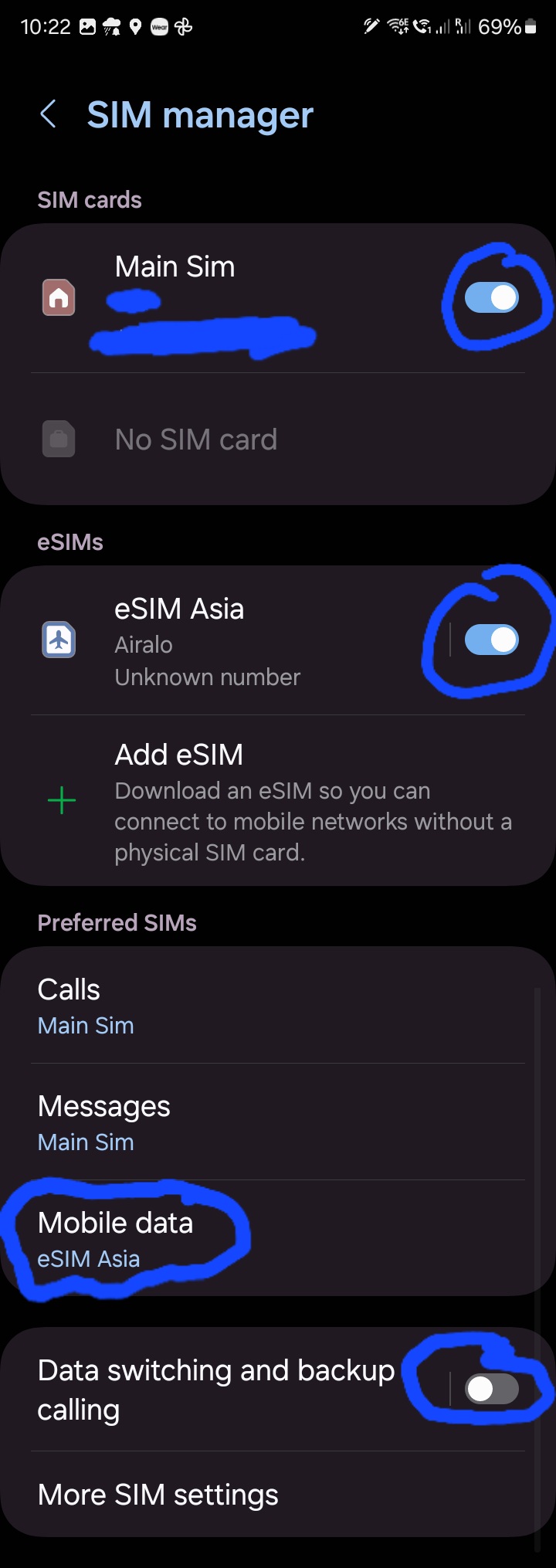 Disable Roaming on 1 SIM, keep roaming active on 2nd sim - Samsung ...