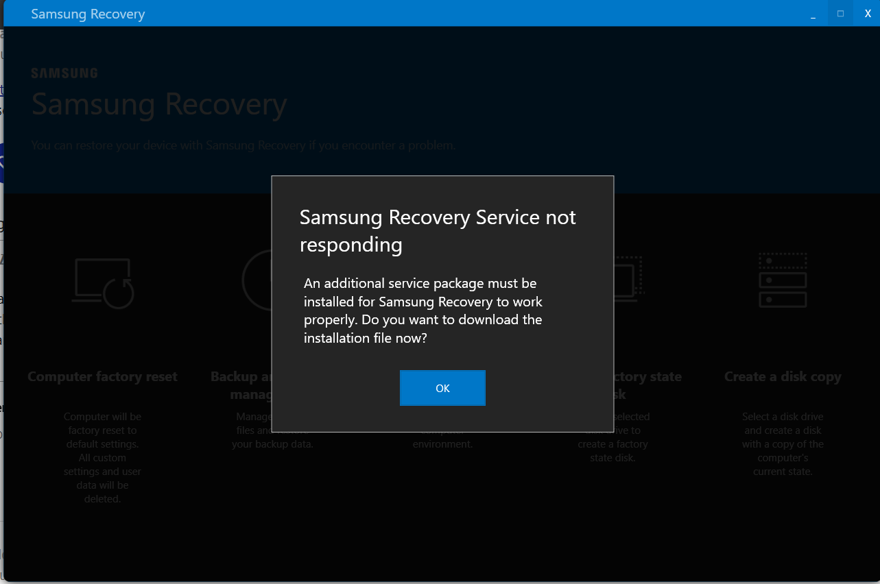 Samsung Galaxy Book 2 recovery software/image - Samsung Community
