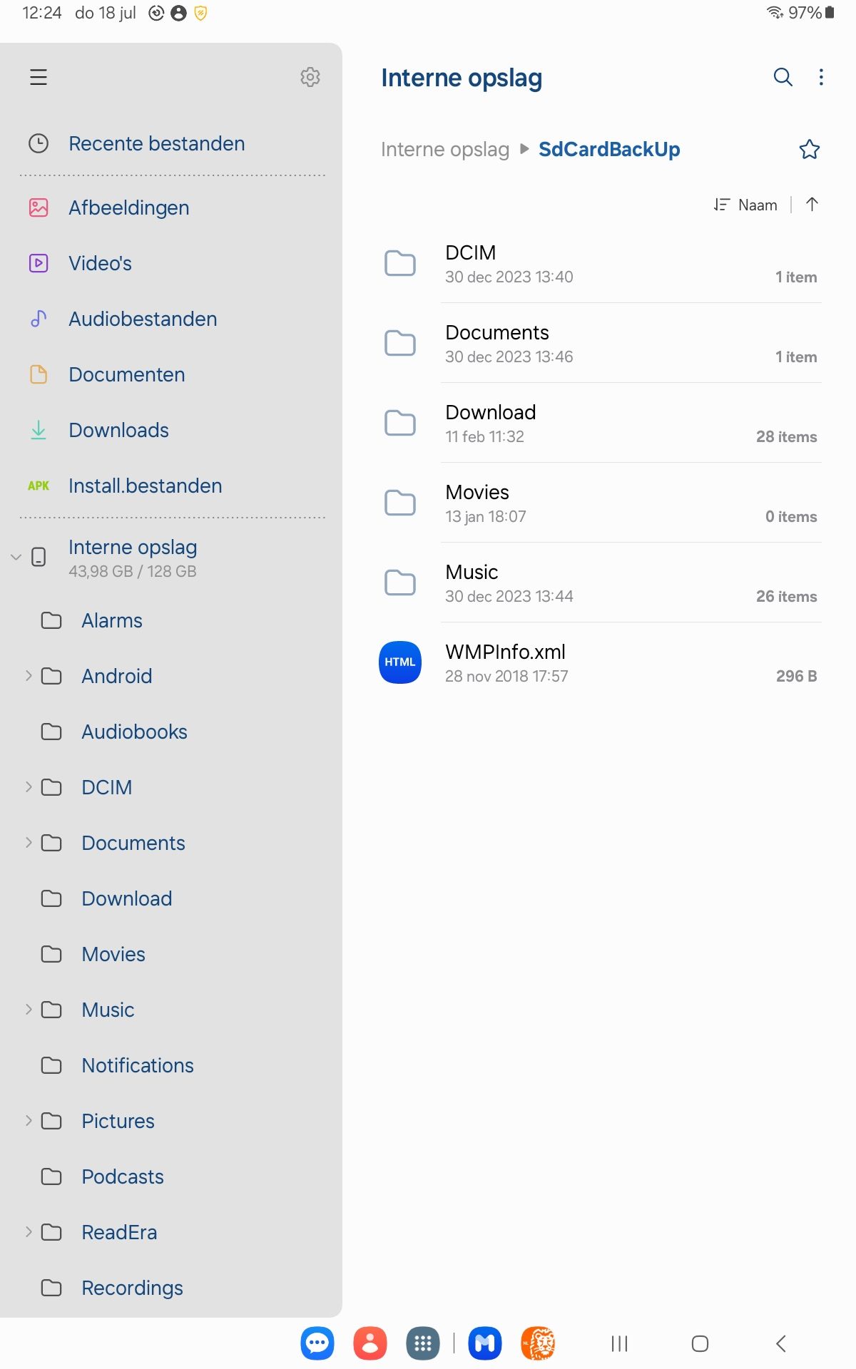 Opgelost: Samsung A52s met een submap in intern geheugen SdCardBackup ...
