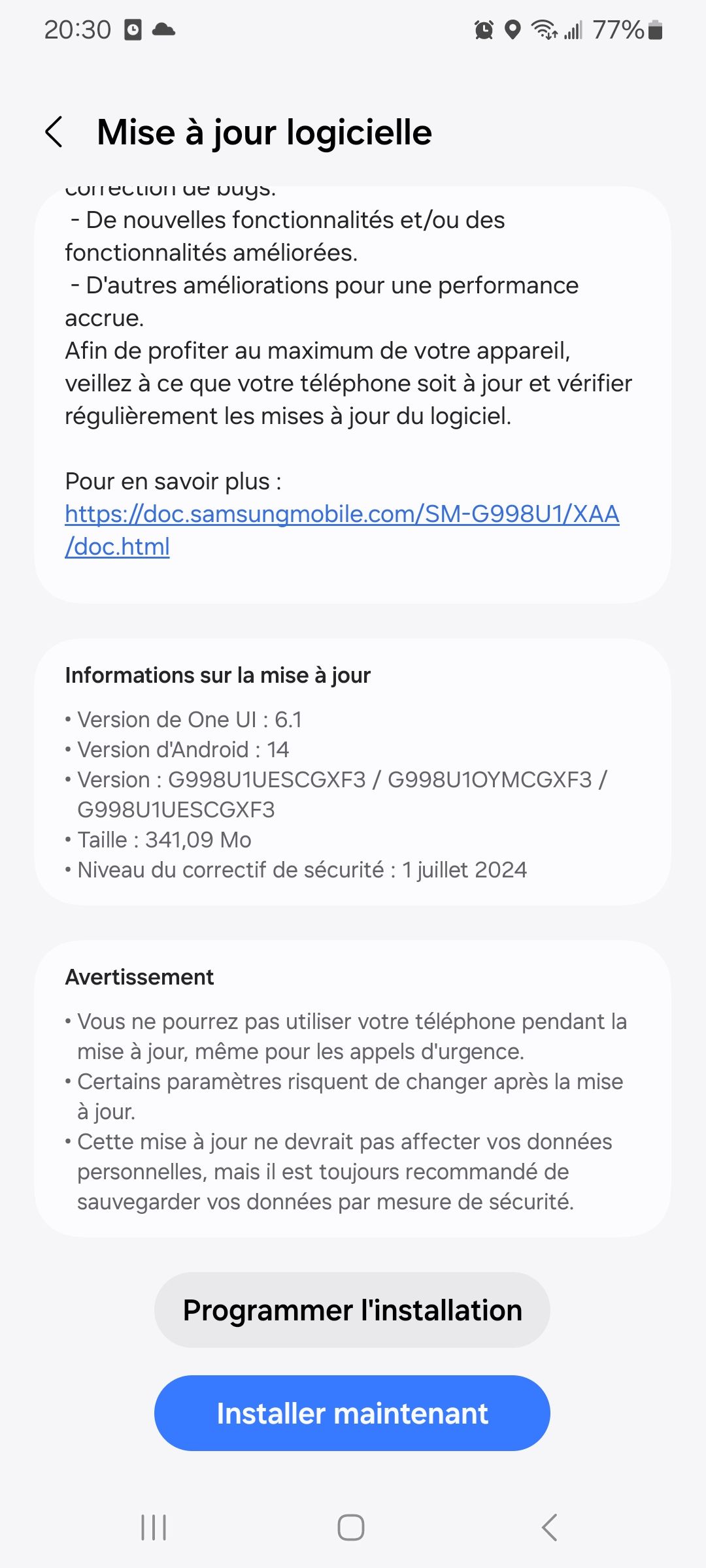 Résolu : Mise à jour UI 6.1 -> bug ecran tactile S21 5G - Samsung Community
