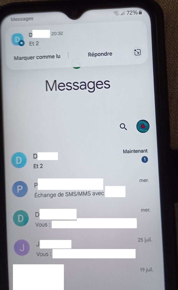 Résolu : messagerie - SMS - messages non lus et en double - Samsung ...