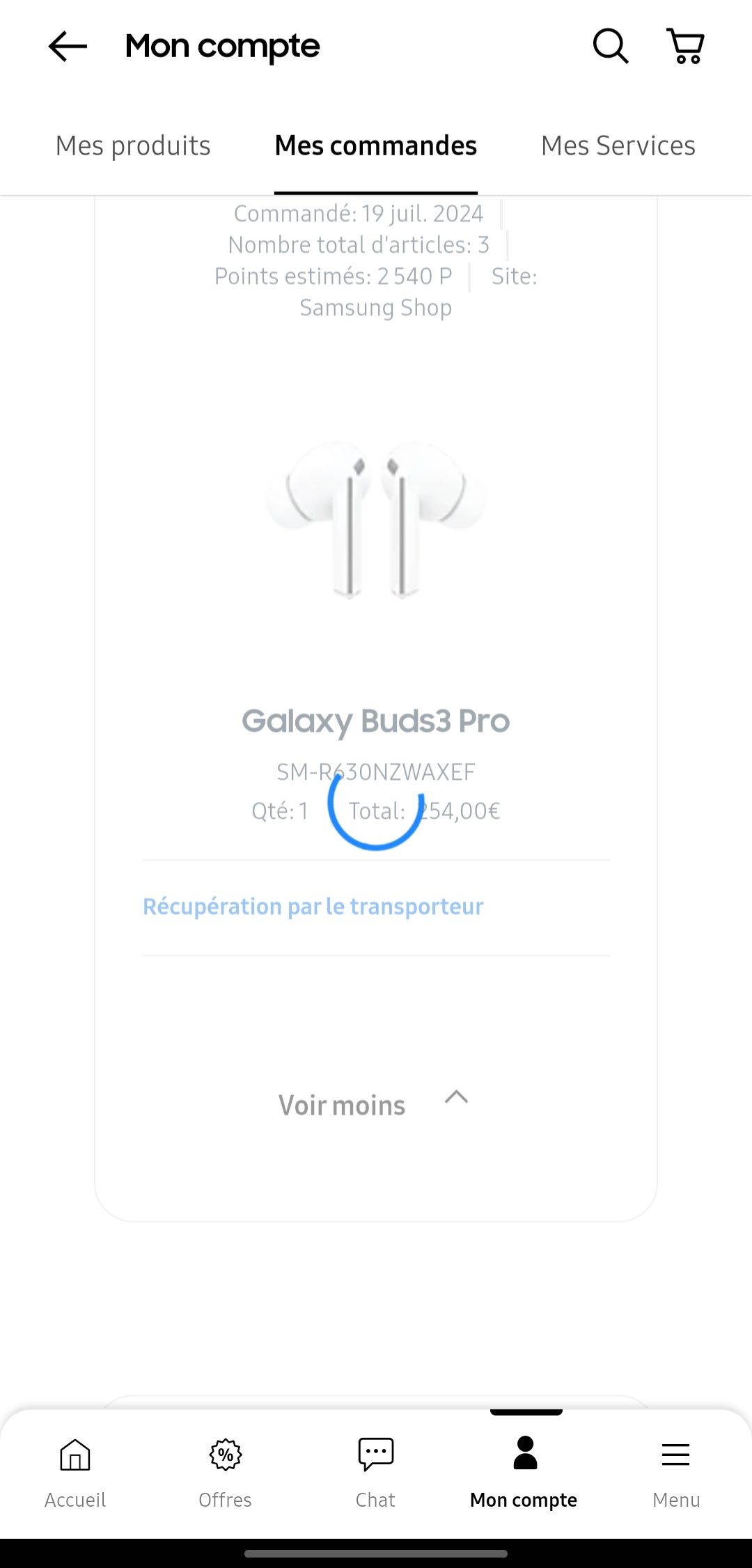 Commande Samsung Shop - Samsung Community