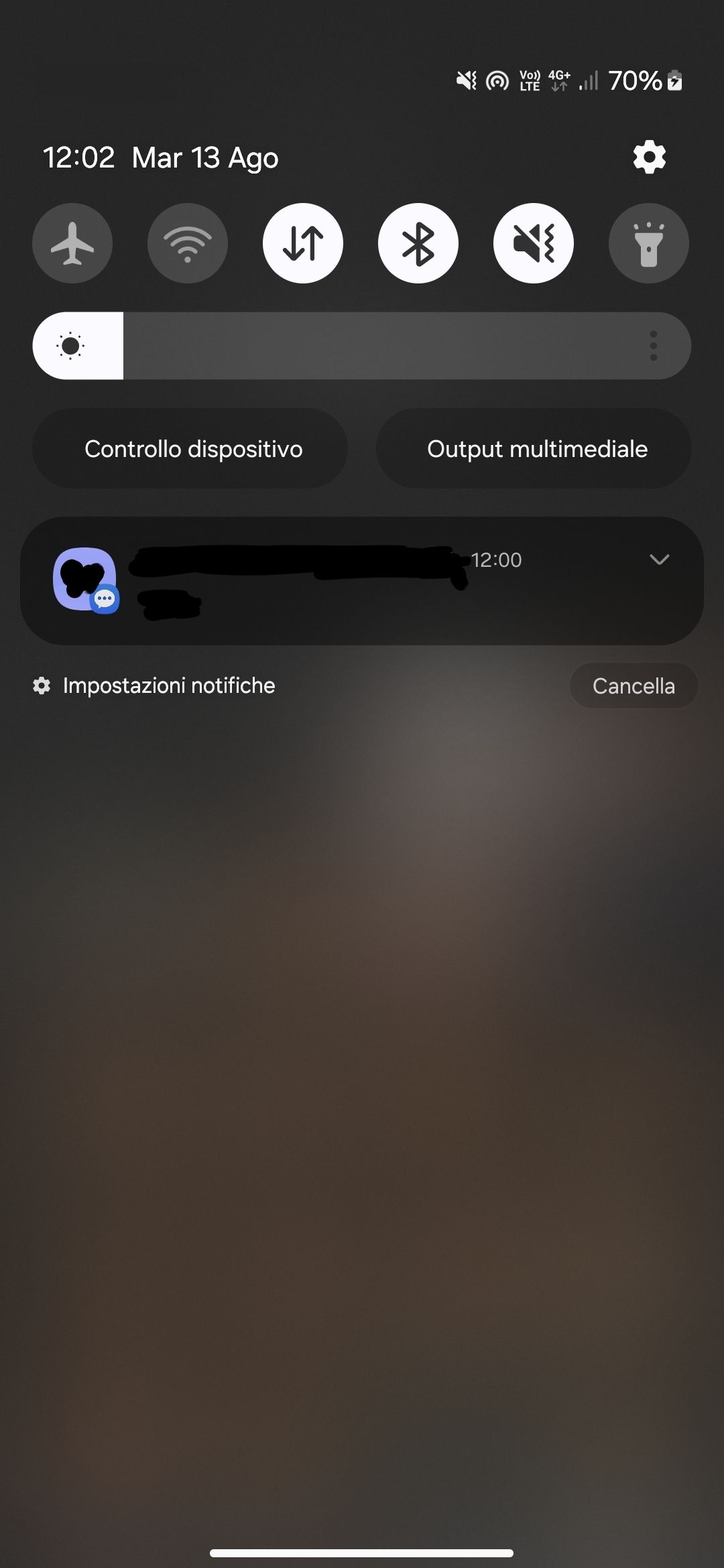 Icona notifica App messaggi (nativa) nella status bar differente dalla ...