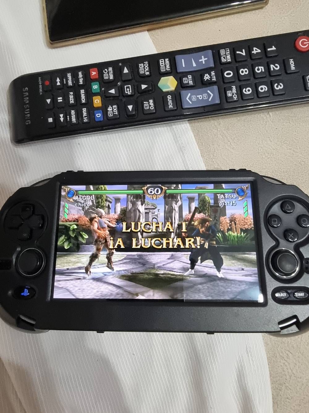 Echando un rato al ridge racer de psp en ps vita,ayer al soul calibur ...