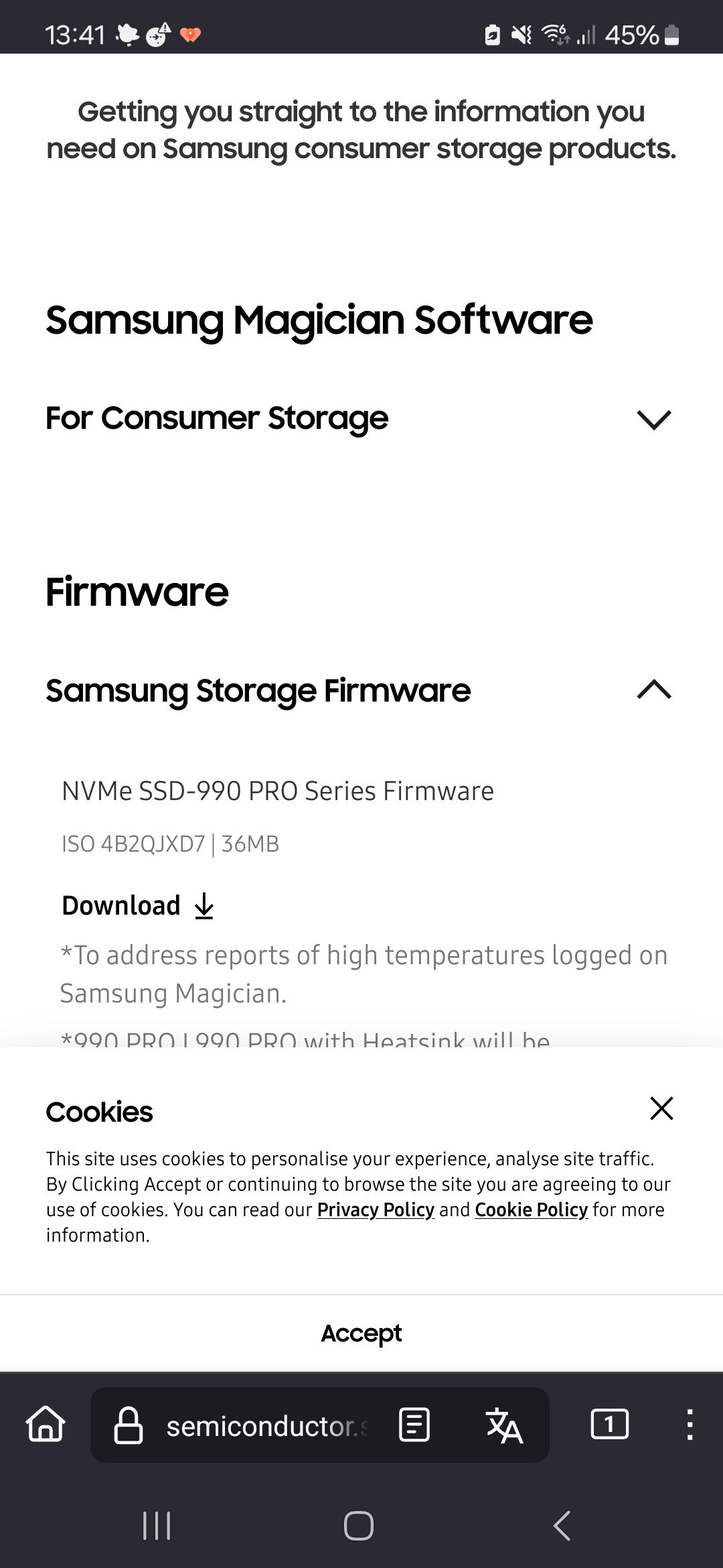 Bug Samsung Magician - Samsung Community