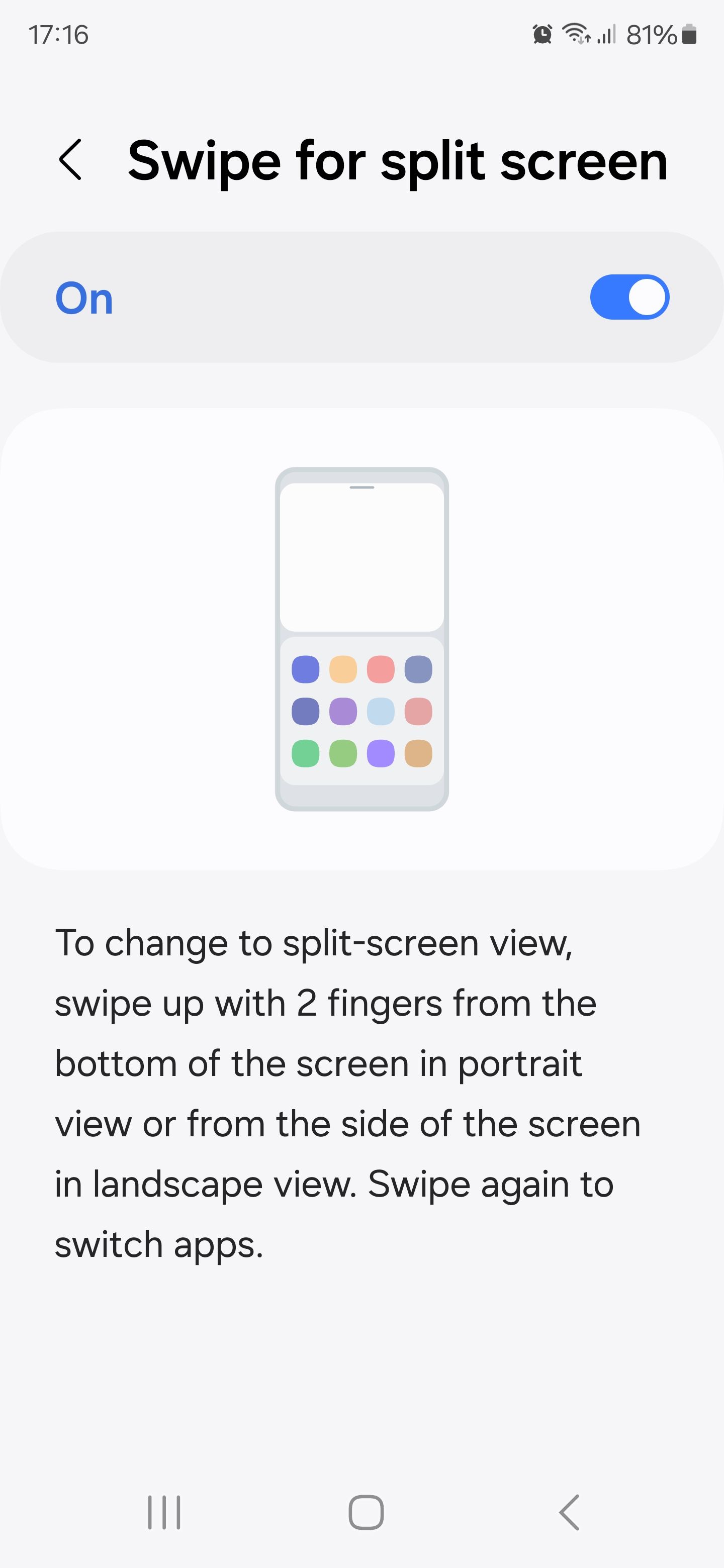 Swipe up for split screen - Samsung Community