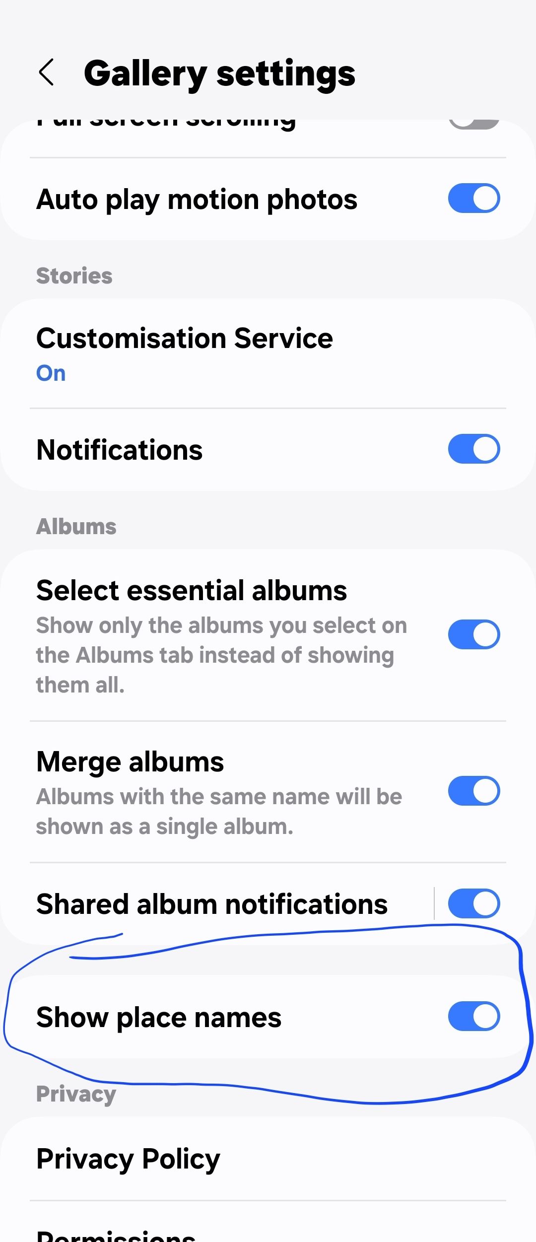 Does anyone know how to enable Samsung Gallery to display the location ...