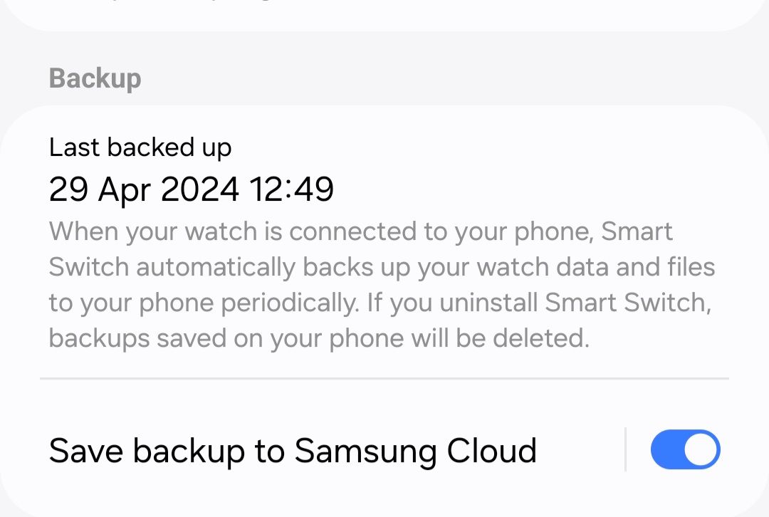 Watch not backing up - Samsung Community