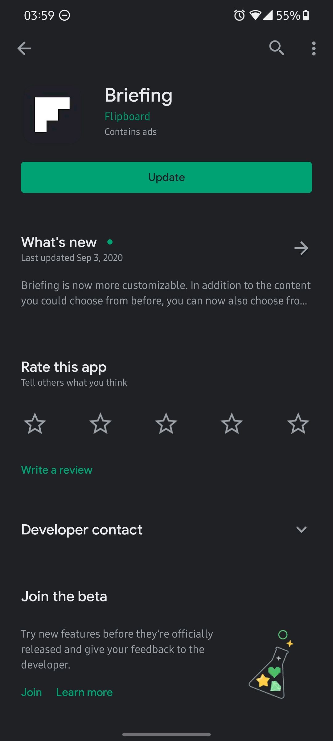 Why "Briefing" app installed with OneUI 3 beta on S20? - Samsung Community