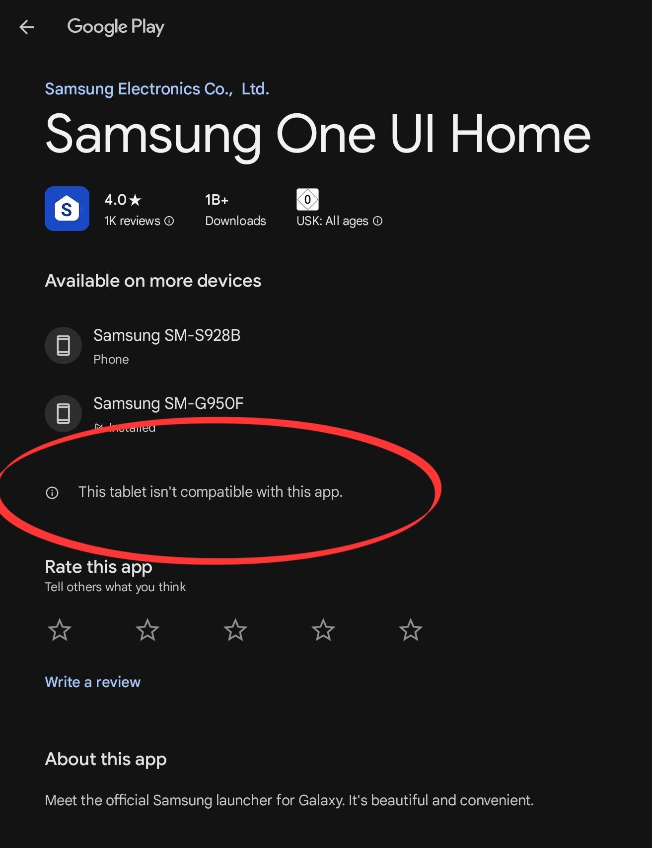 Samsung One UI Home App (Launcher switcher) not installable ...