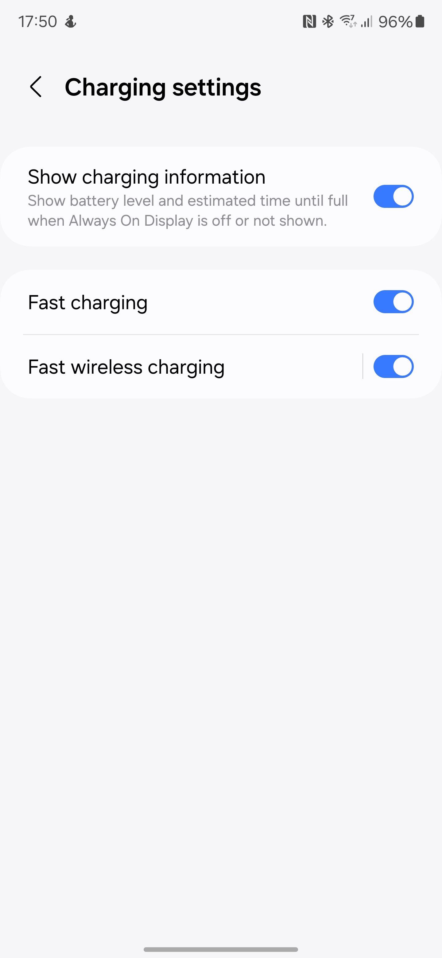 Solved: Super fast charging setting missing. - Samsung Community