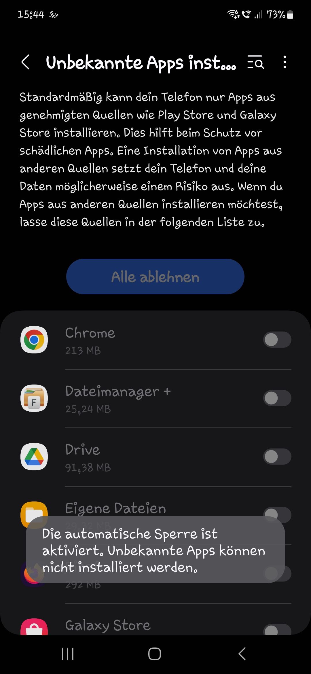 Unbekannte Apps installieren - Samsung Community