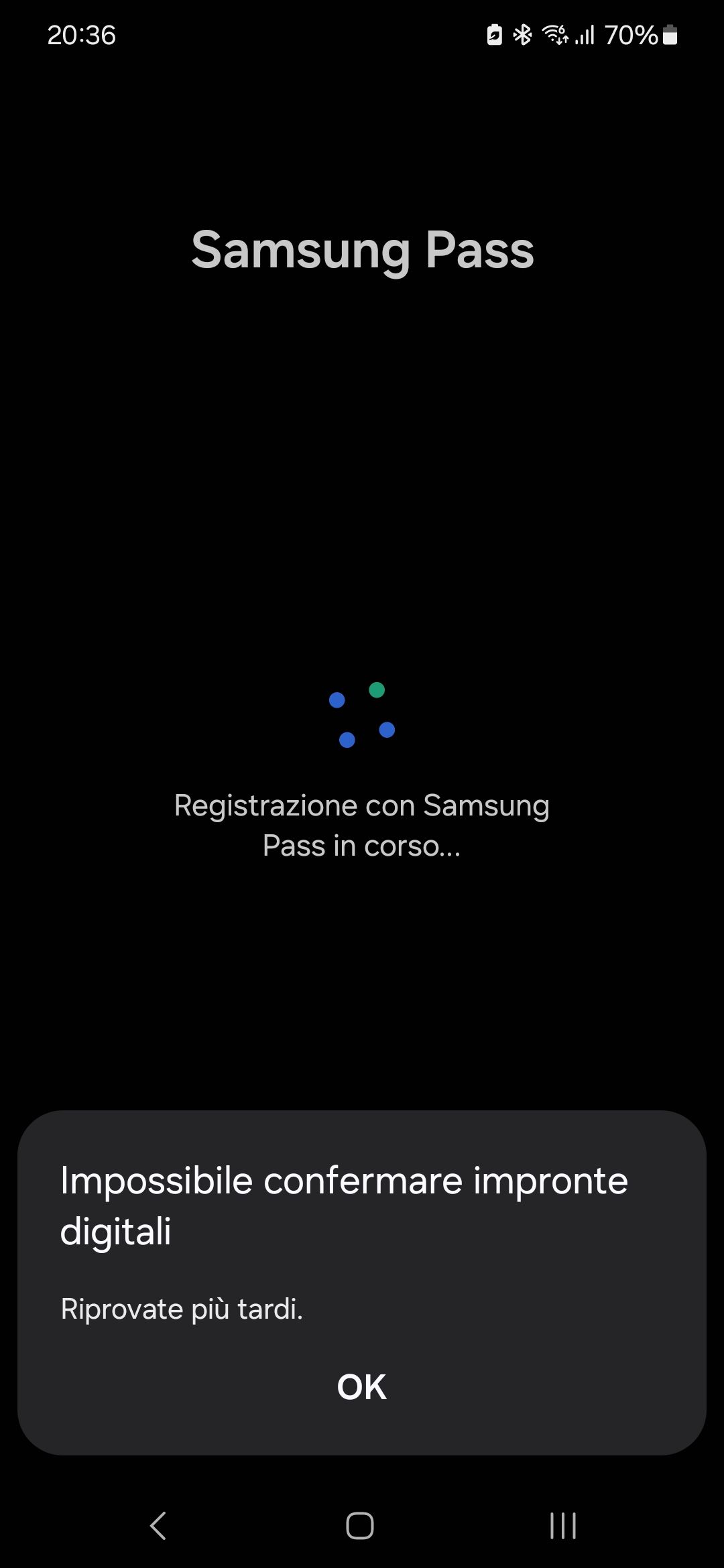 S22 problemi con l'impronta digitale - Samsung Community