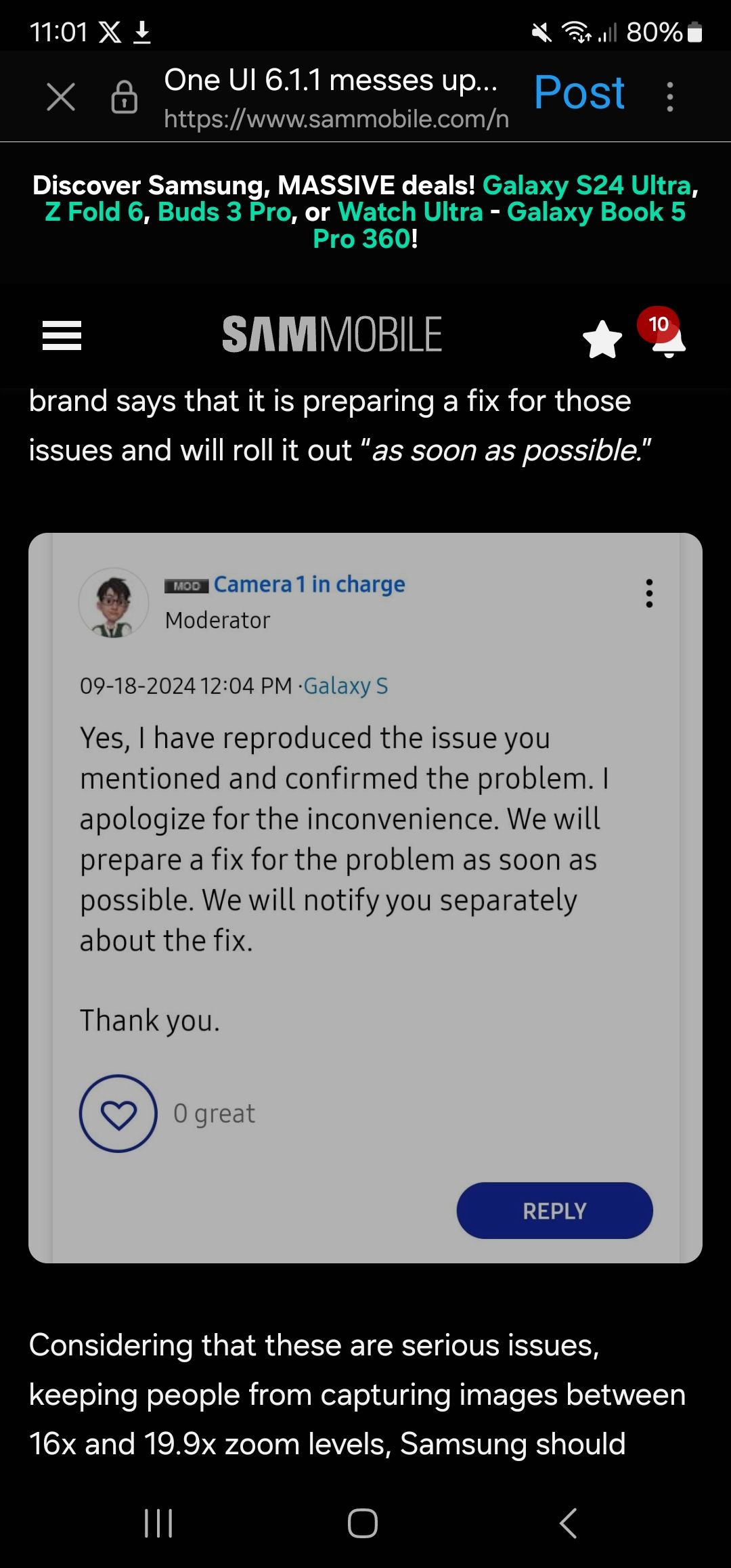 Camera zoom issues - Samsung Community