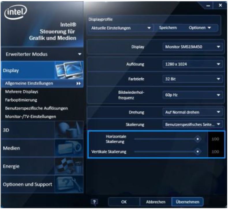 Skalierung bei Samsung Monitoren - Einstellungen je nach Grafikkarte ...