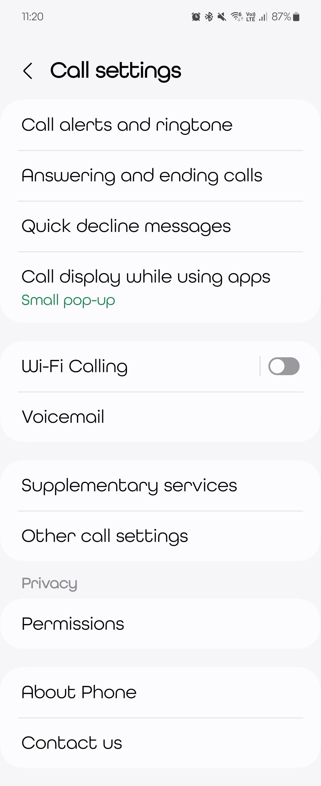 Solved: wifi call icon has gone - Samsung Community