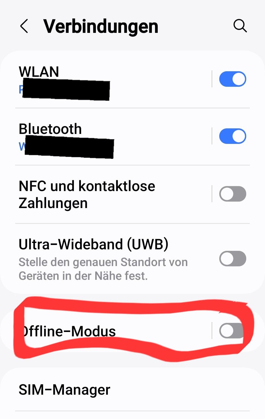 wie kann man das Telefon entsperren wenn es im Offline-Modus ist und ...