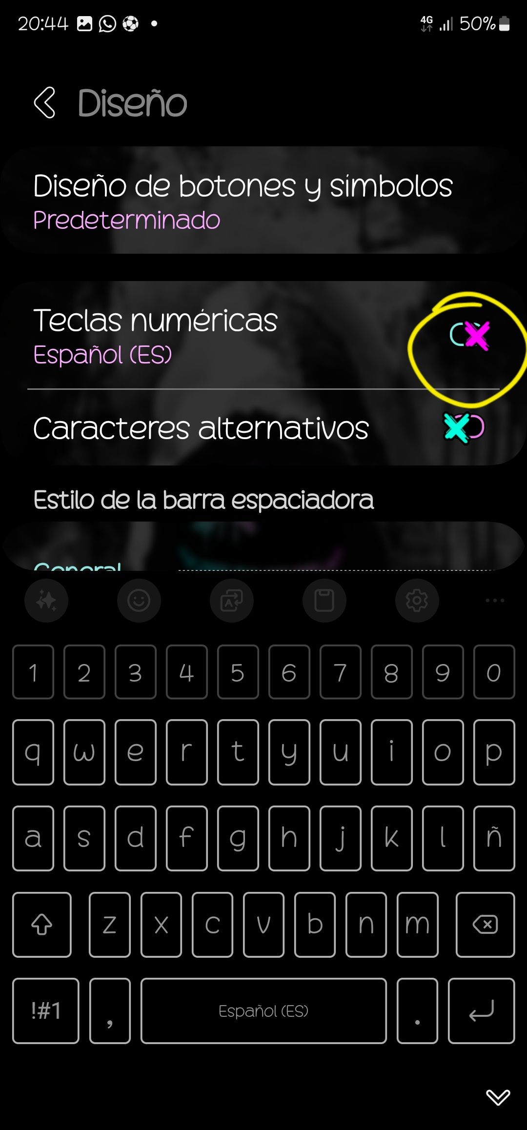 Solucionado: Como poner la fila de números en teclado samsung - Samsung ...