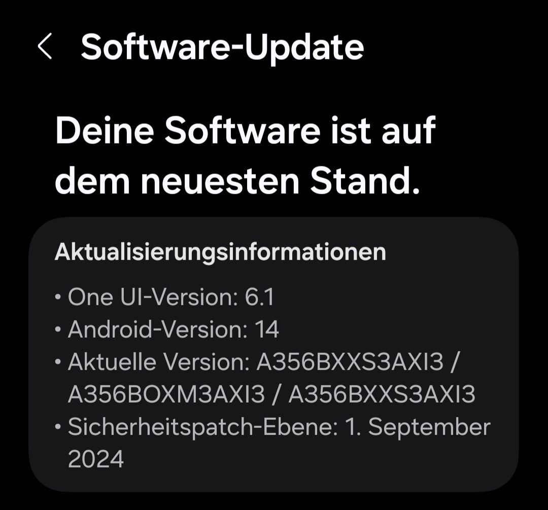 A35 5G September Software Update - Samsung Community
