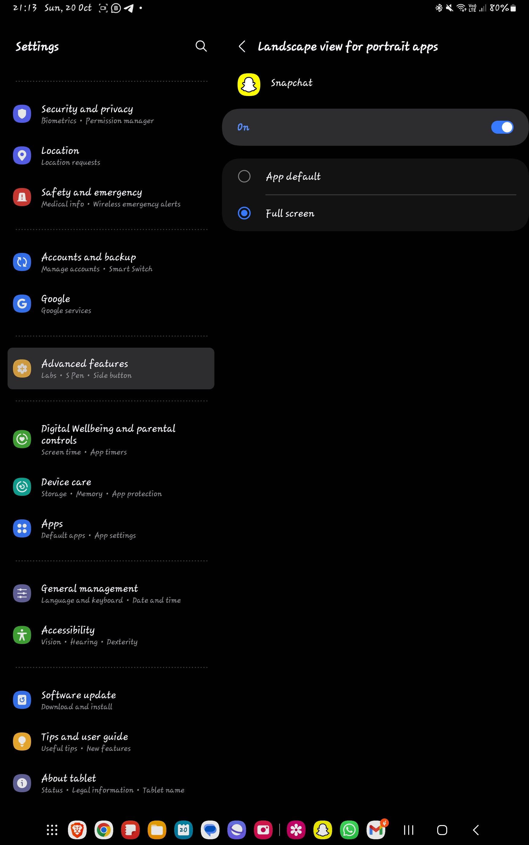 Snapchat on Landscape acting very weird - Samsung Community