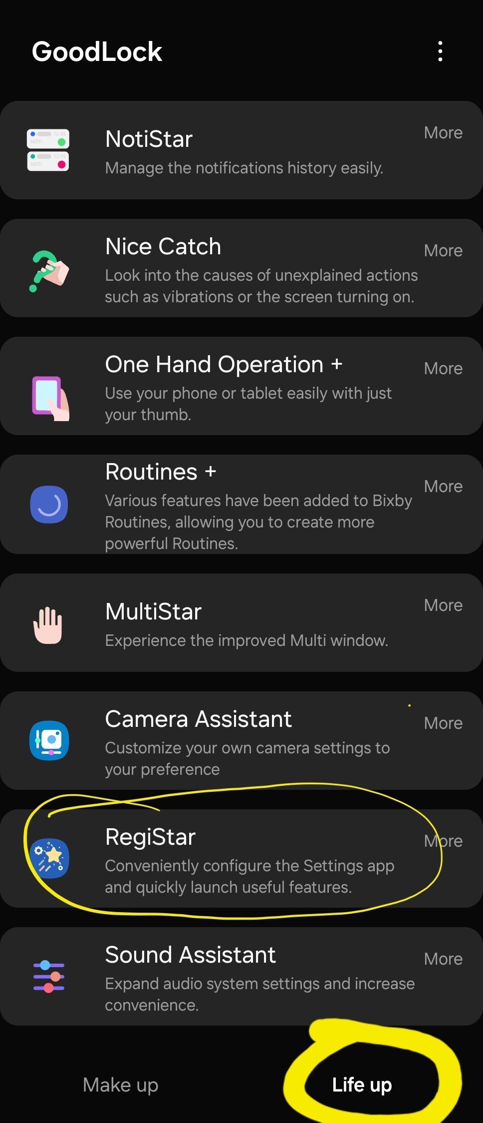 RegiStar (Nuevo módulo de Good Lock). - Samsung Community