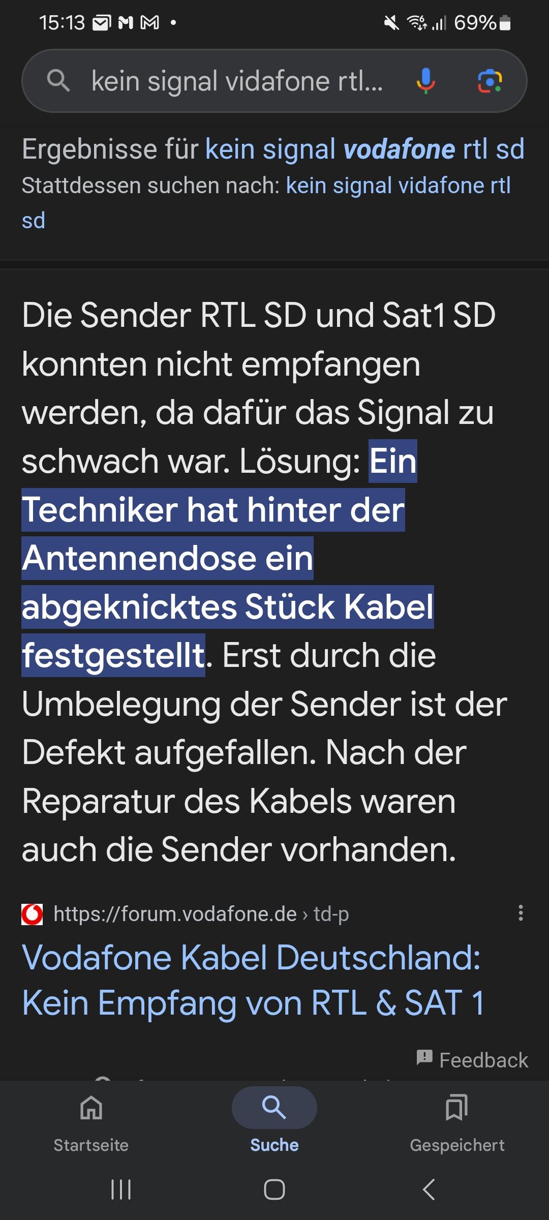 RTL SD und SAT1 SD kein Signal (Vodafone Kabel) - Samsung Community