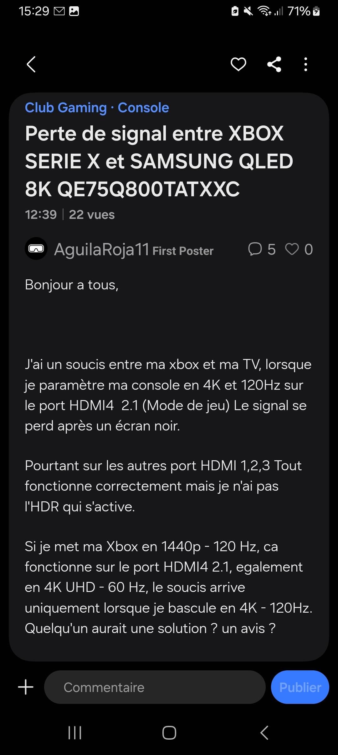 Résolu : Problème de signal entre XBOX Series X et SAMSUNG QLED 8K ...