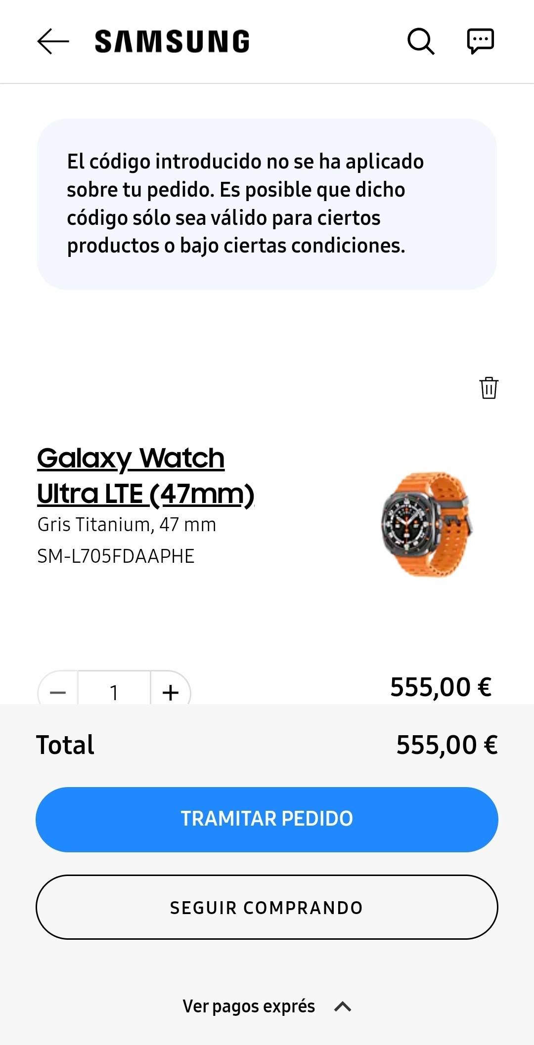 Código descuento 100€ cumpleaños - Samsung Community