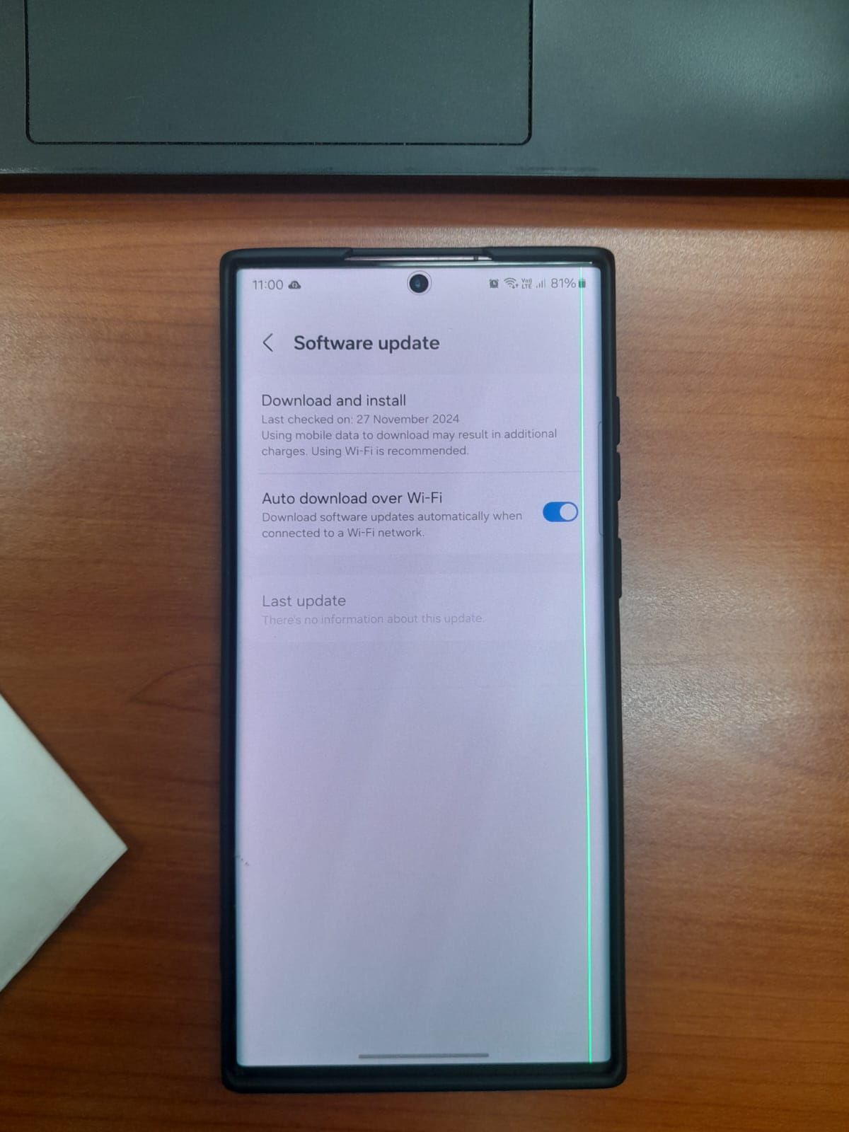 Green Line Display Issue After Updating phone - Samsung Community