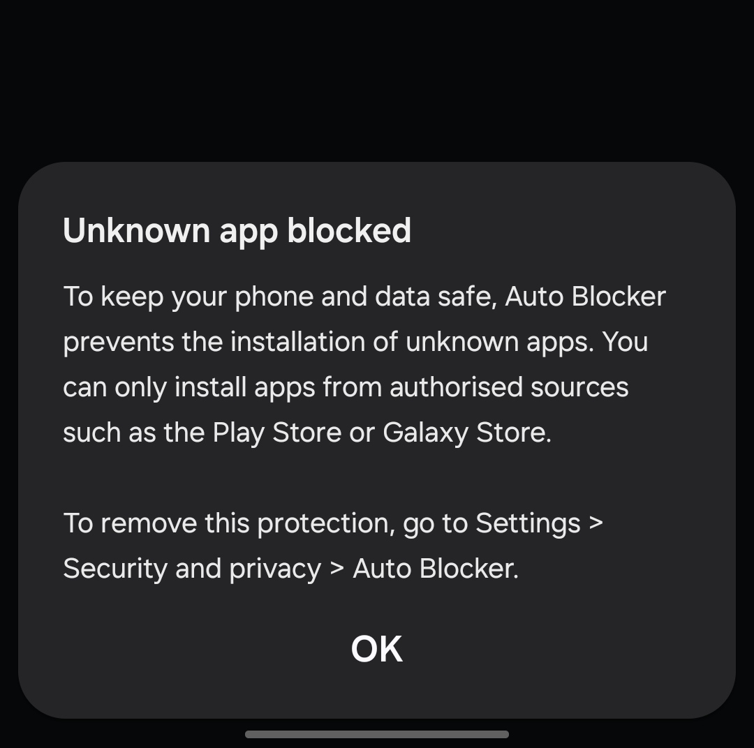 Issue regarding Auto Blocker - Samsung Community