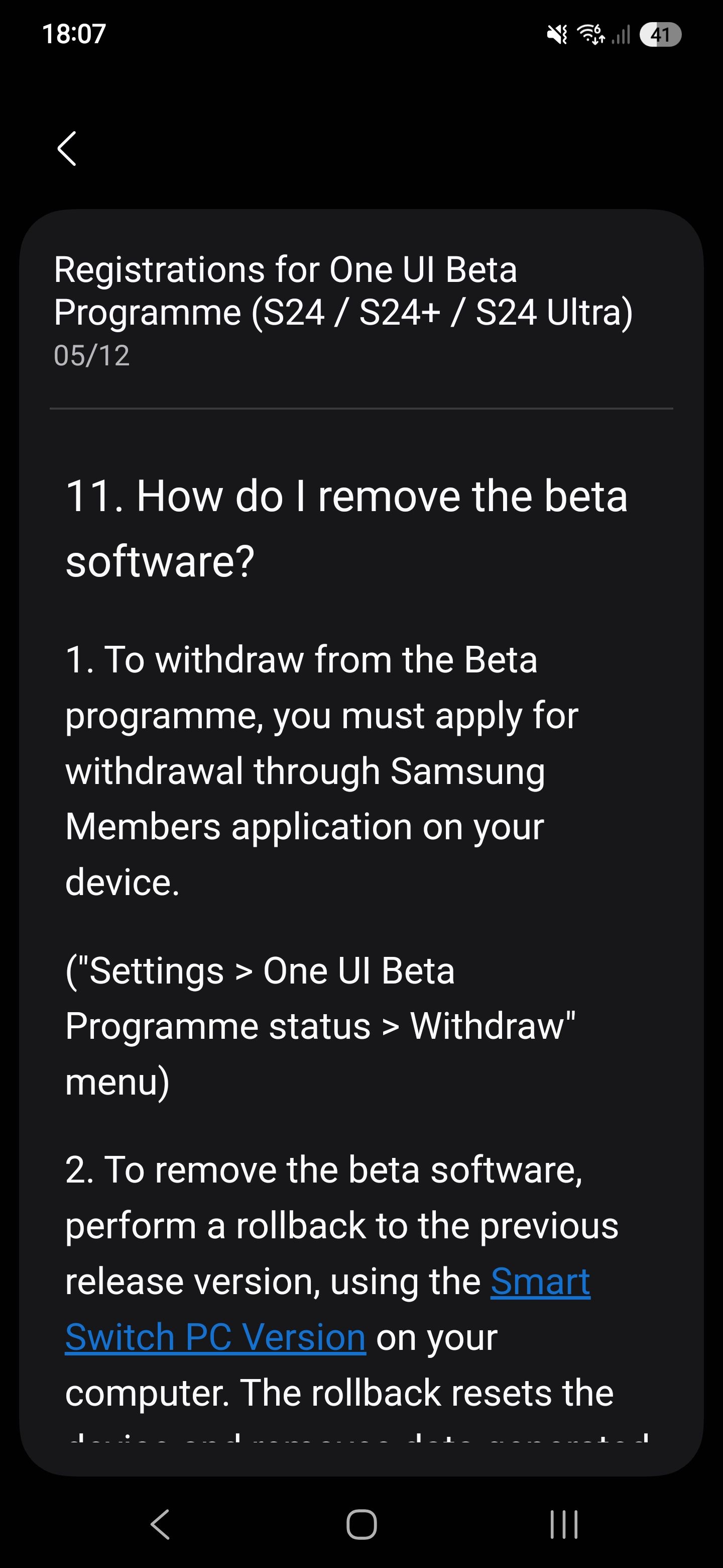 How to uninstall One UI 7 - Samsung Community