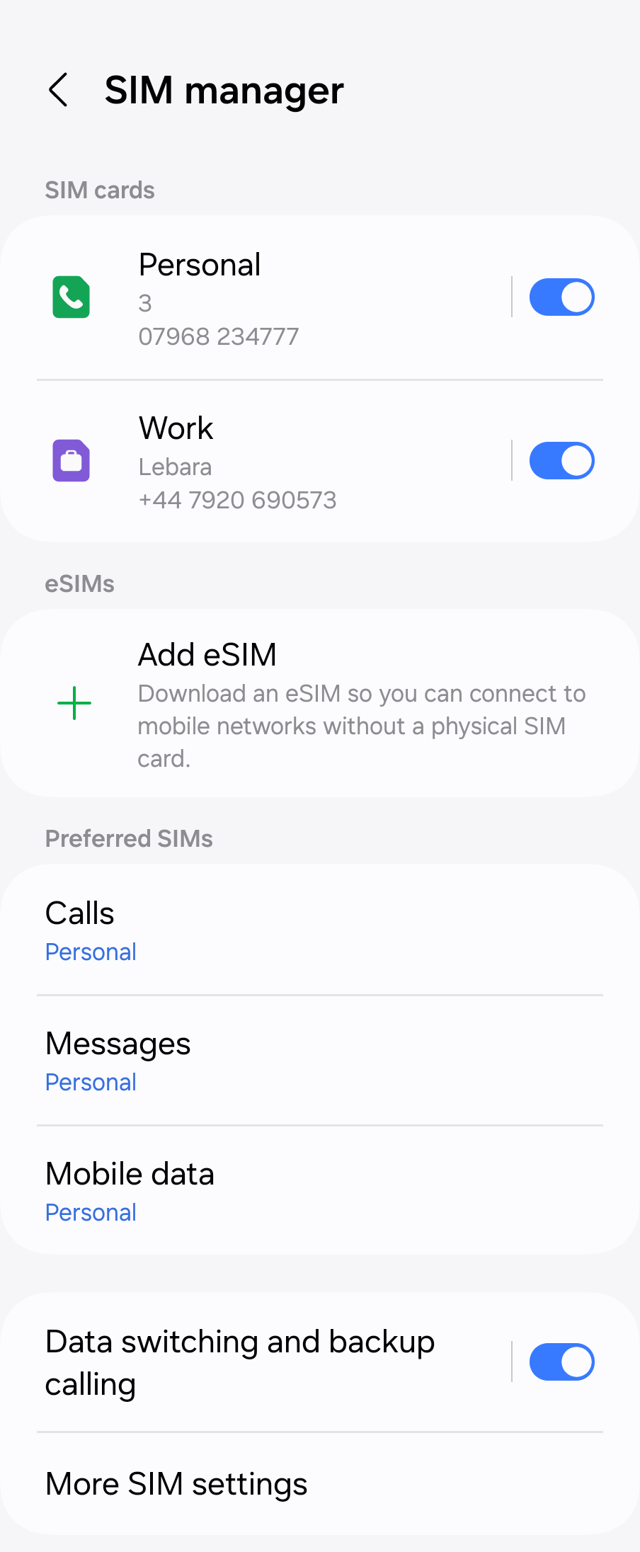 Disable Roaming on 1 SIM, keep roaming active on 2nd sim - Samsung ...
