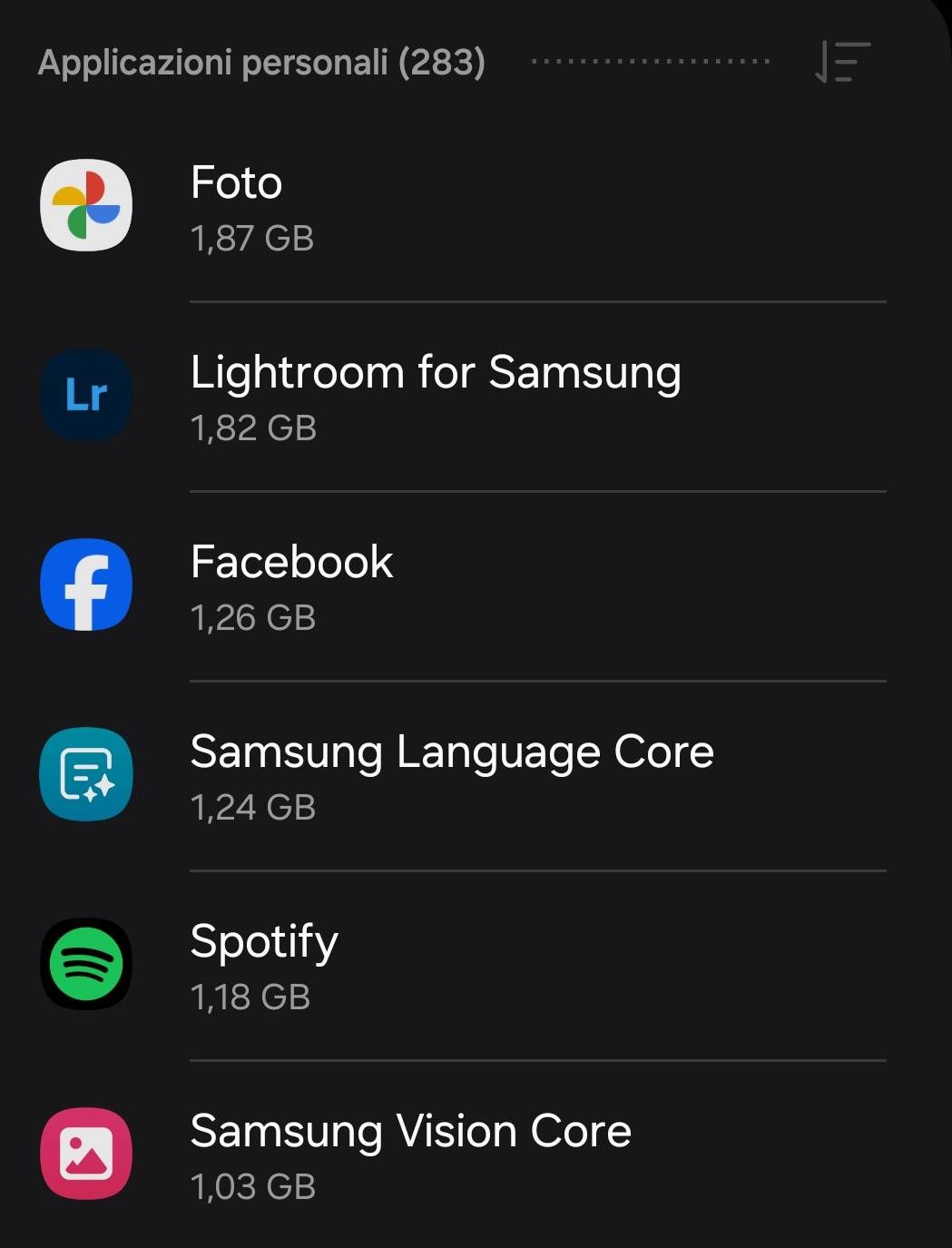 Risolto: Problema spazio di archiviazione - Samsung Community