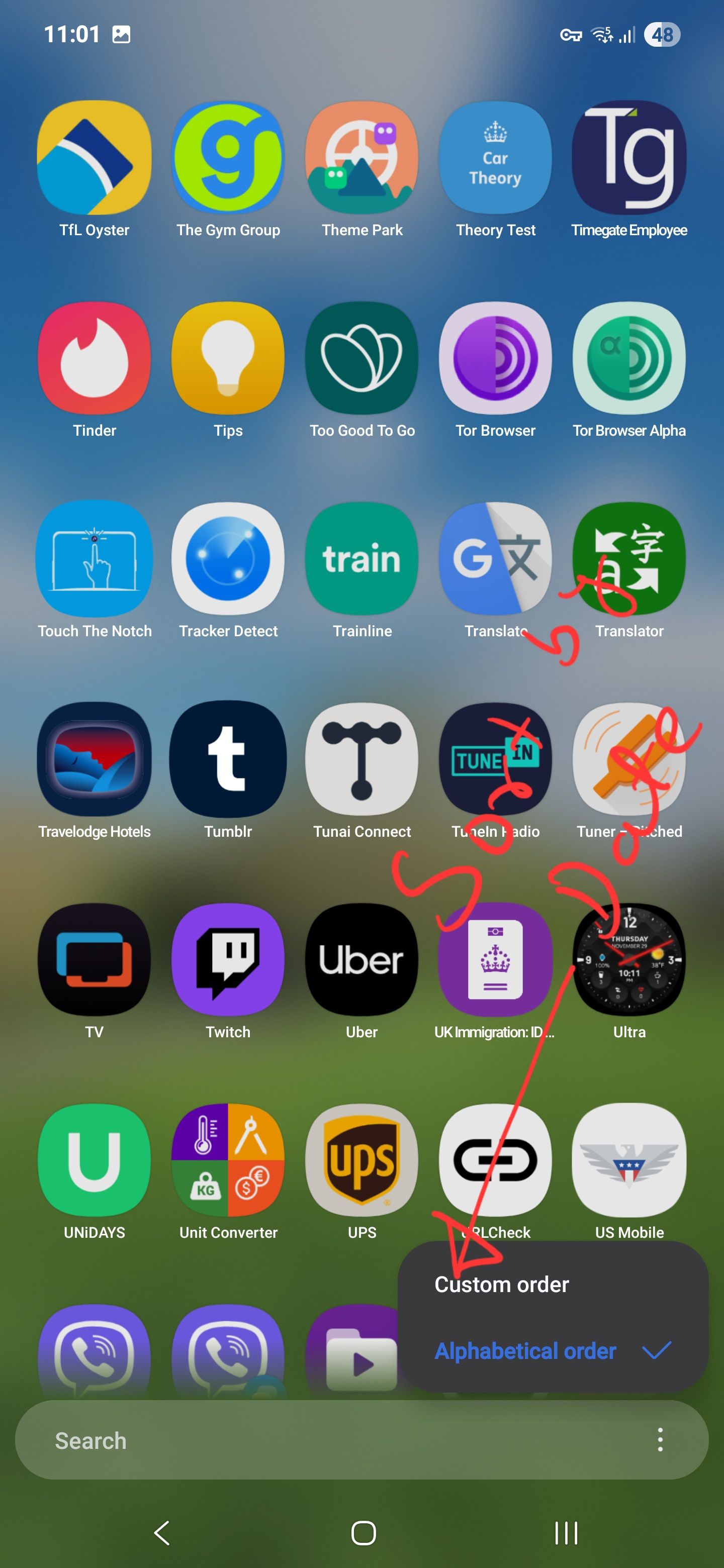 Implement options to sort apps by date install and sort in reversed ...
