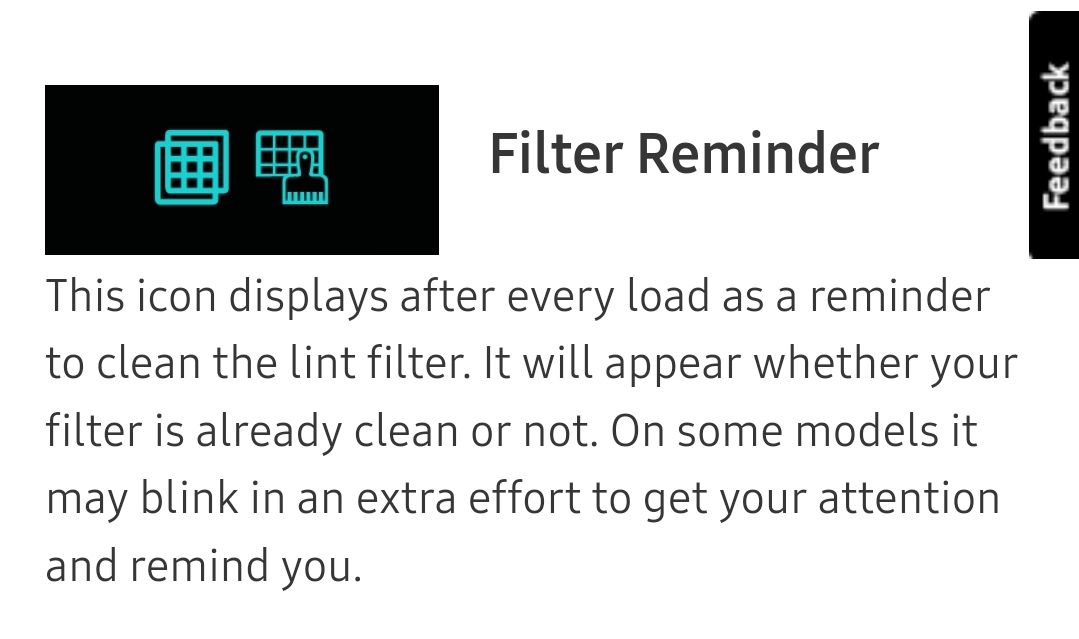 Unknown Dryer Symbols - 8kg Dryer - Samsung Community