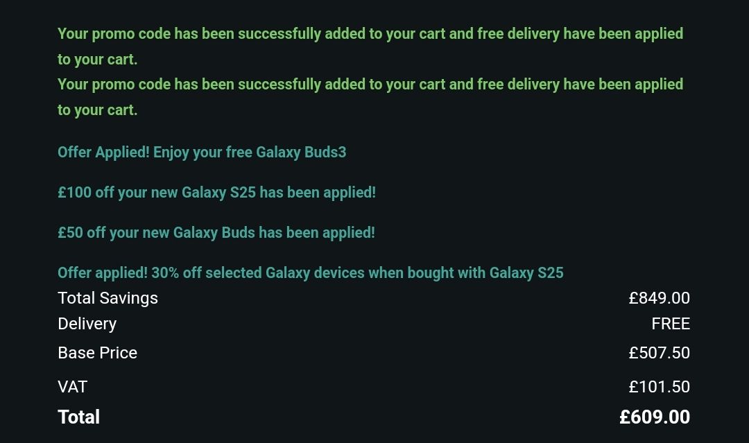 How to use the £100 promotional code for the S25 Purchase - Samsung ...