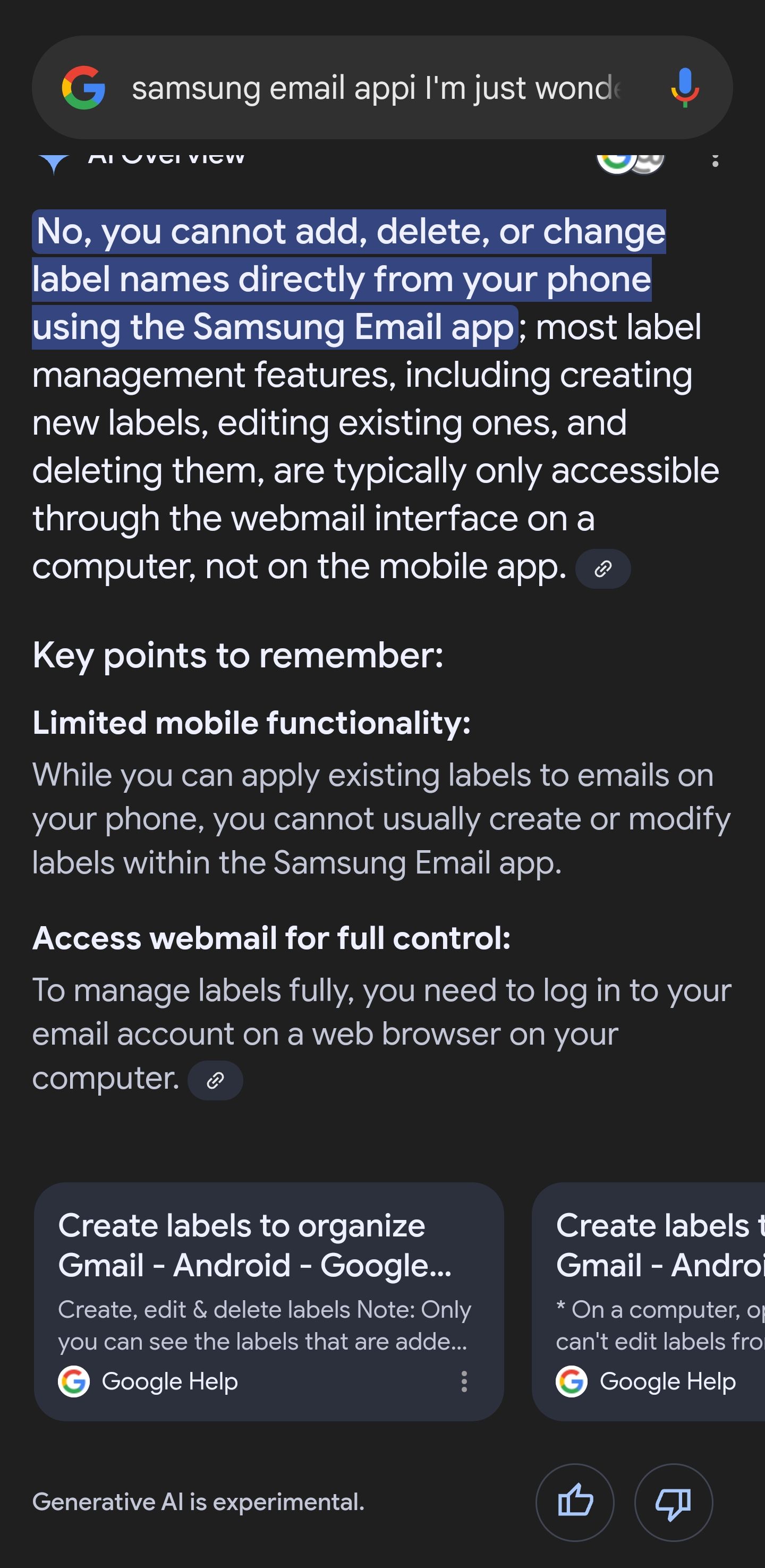 Gmail labels - Samsung Community