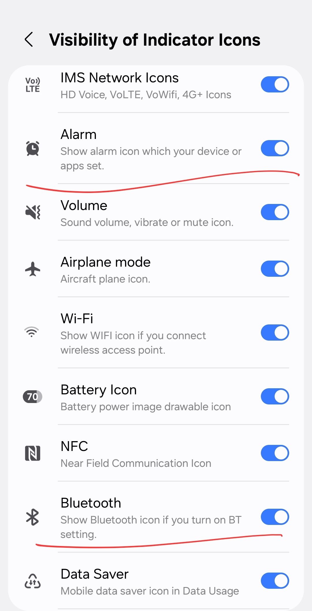 status bar icons s25 ultra - Samsung Community
