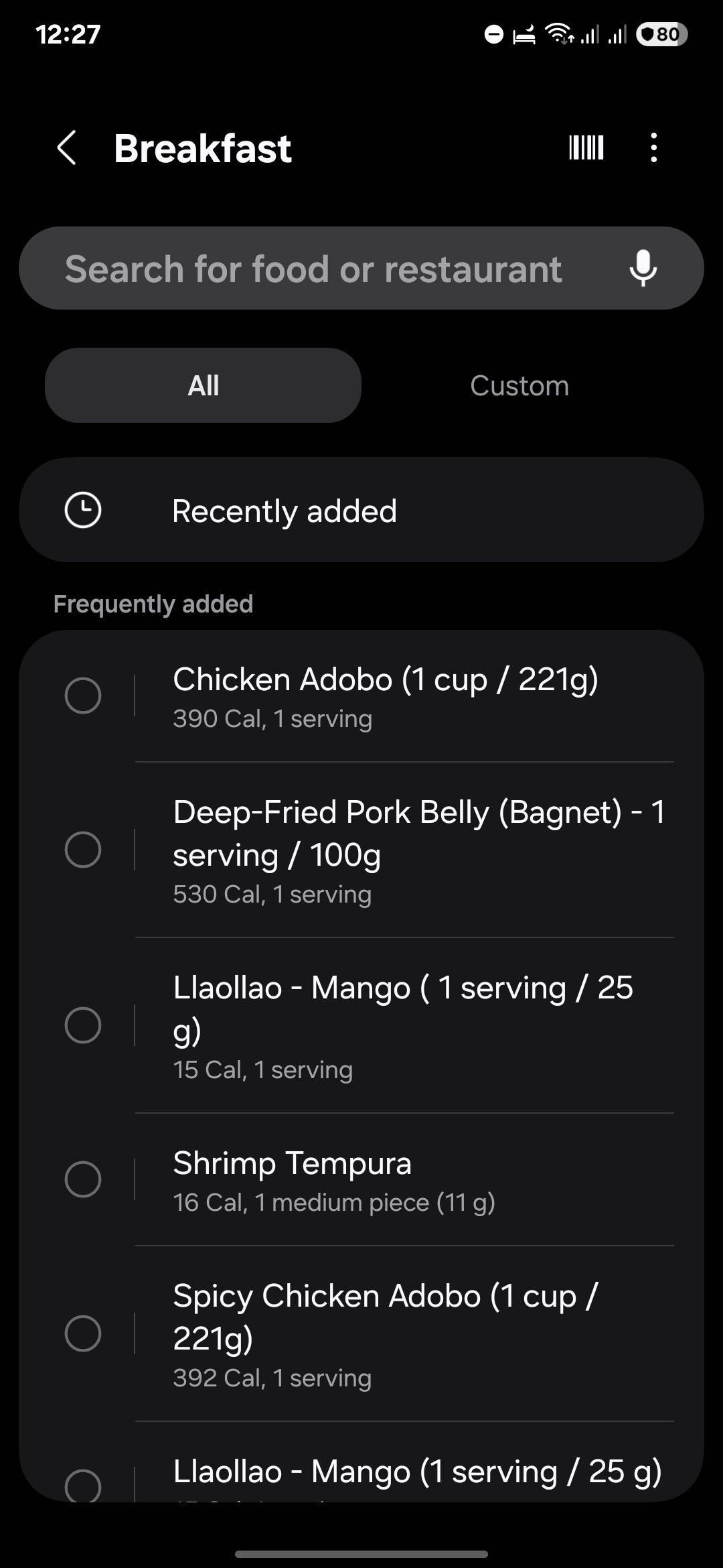 Samsung Health Food Logging - Samsung Community