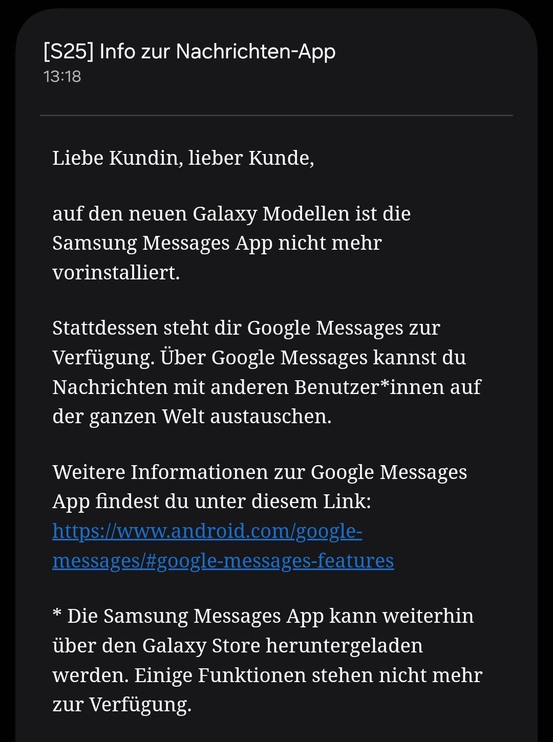 Samsung SMS Nachrichten App - Samsung Community