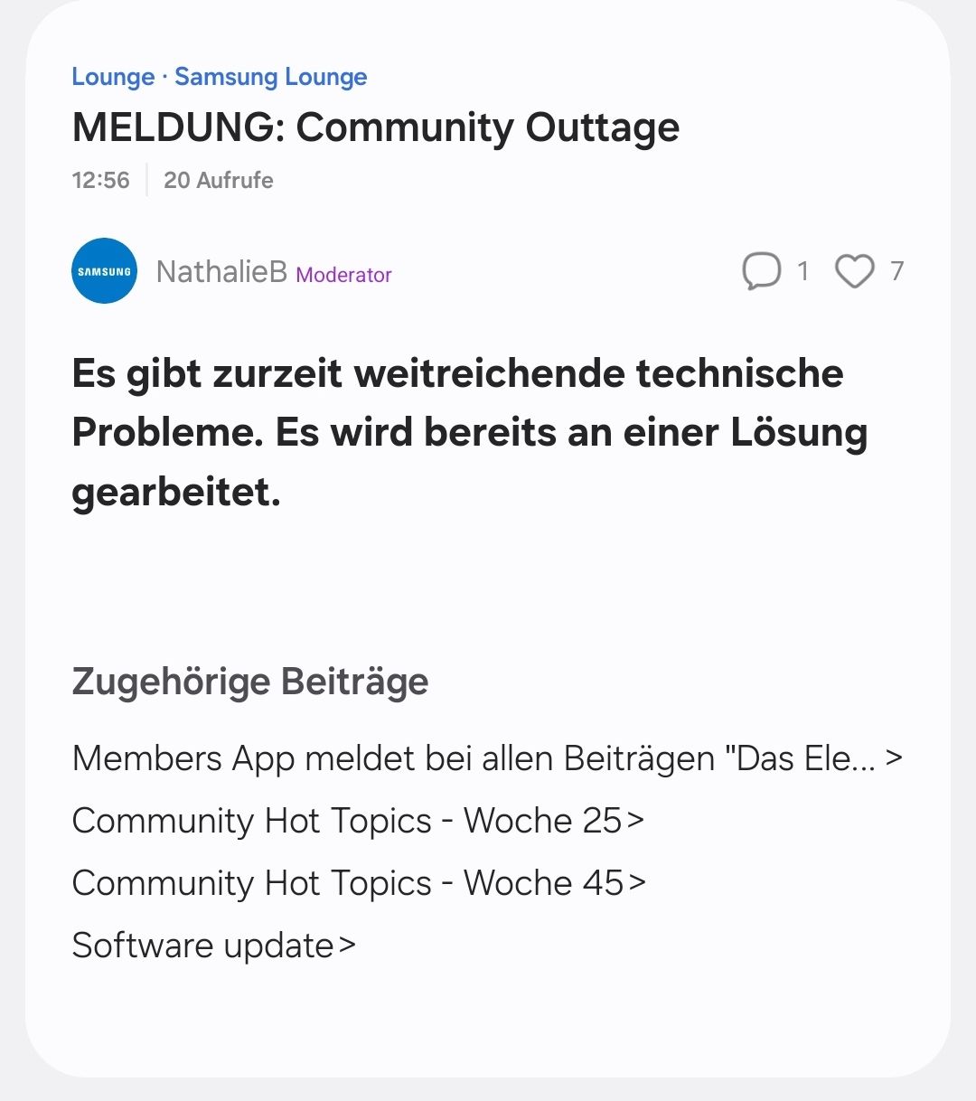 Samsung Members App und Im Browser Probleme (Serverfehler) - Samsung Community