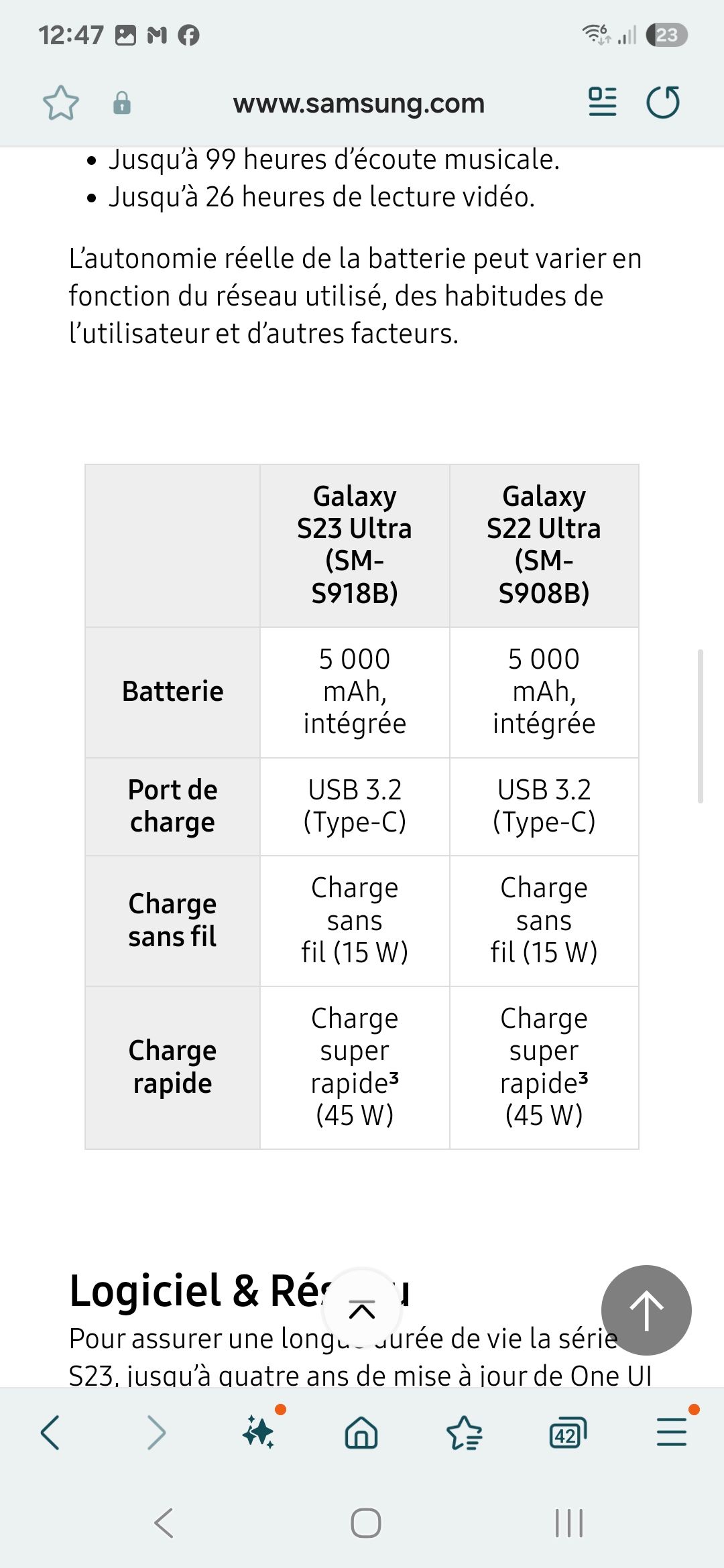 Déçu par autonomie du S25 Ultra par rapport au S23 Ultra - Samsung ...