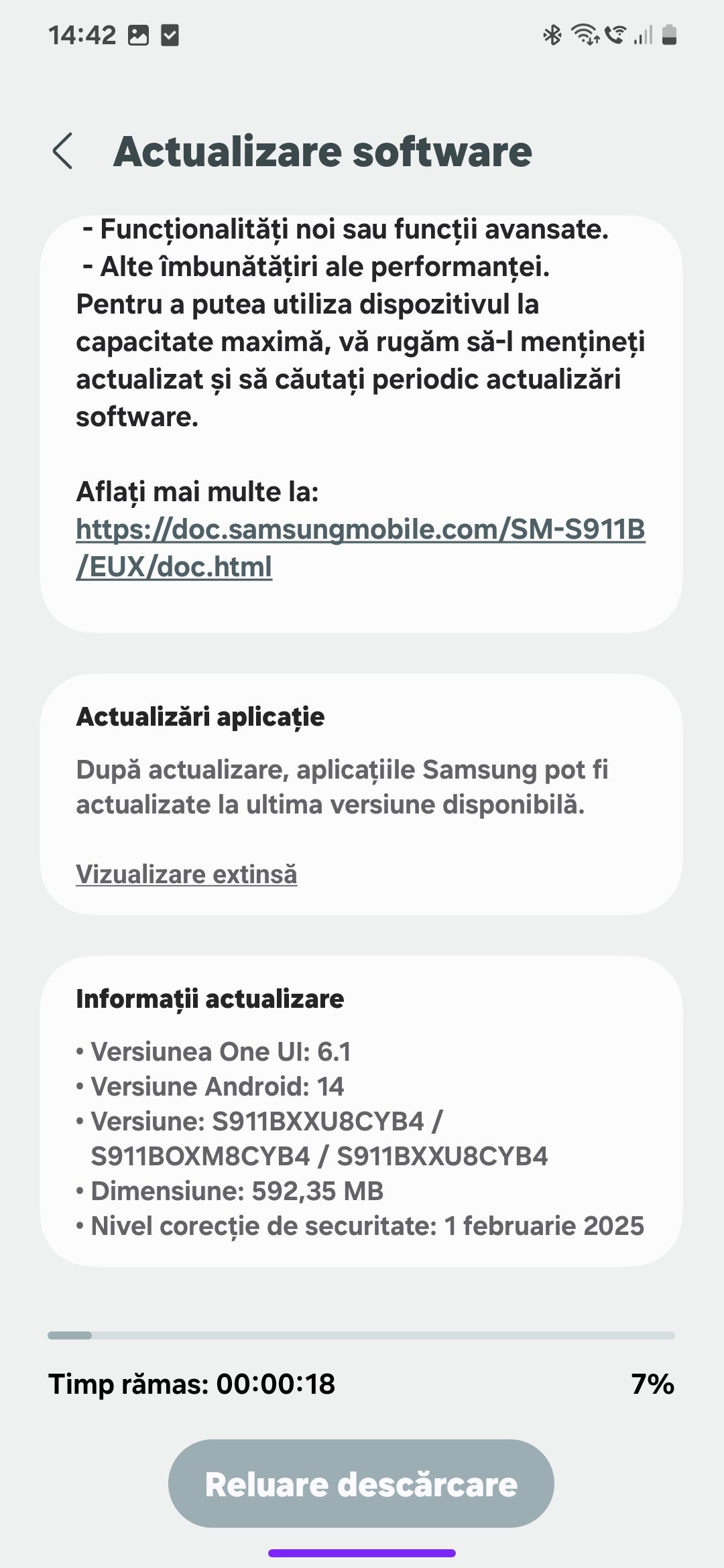 Actualizare software S23 - Samsung Community