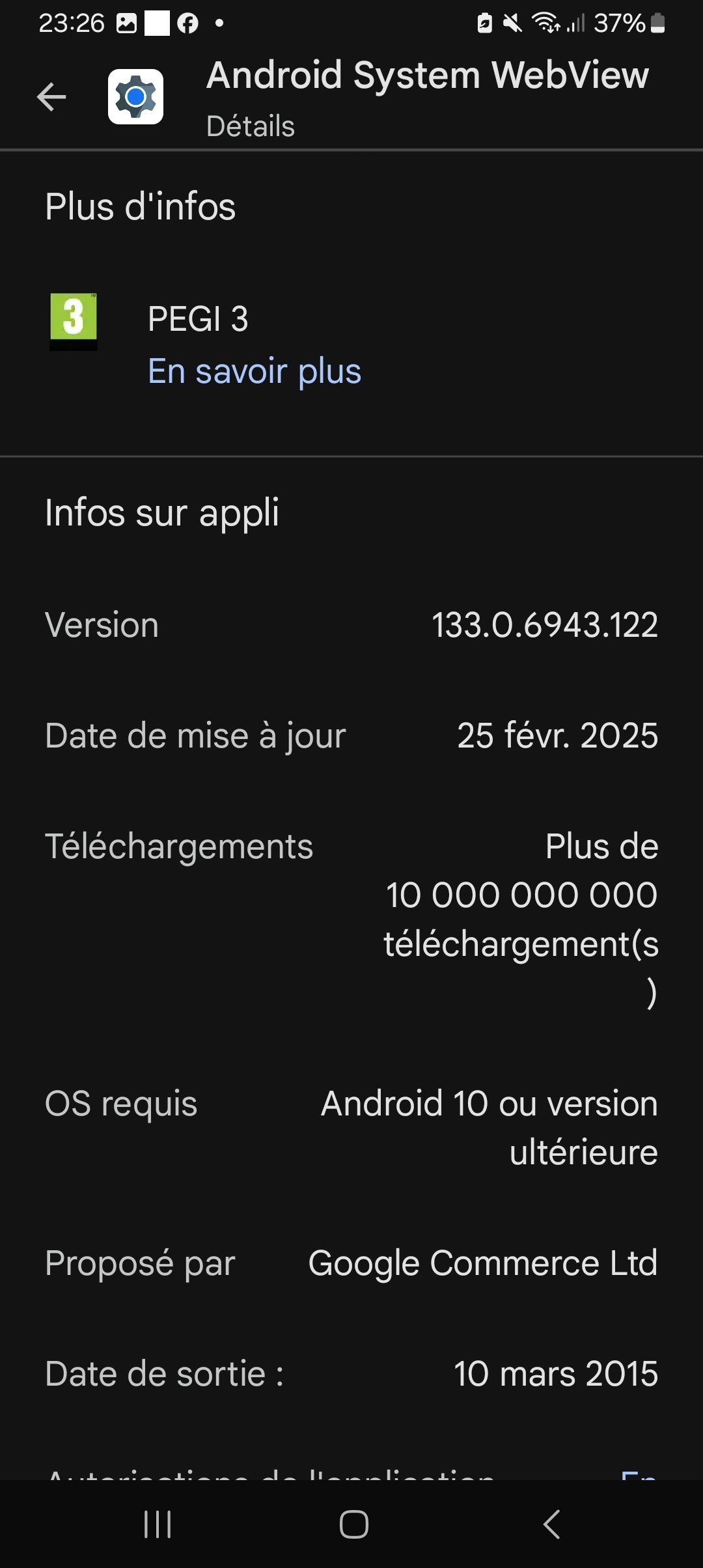 MAJ Android System WebView disponible - Samsung Community